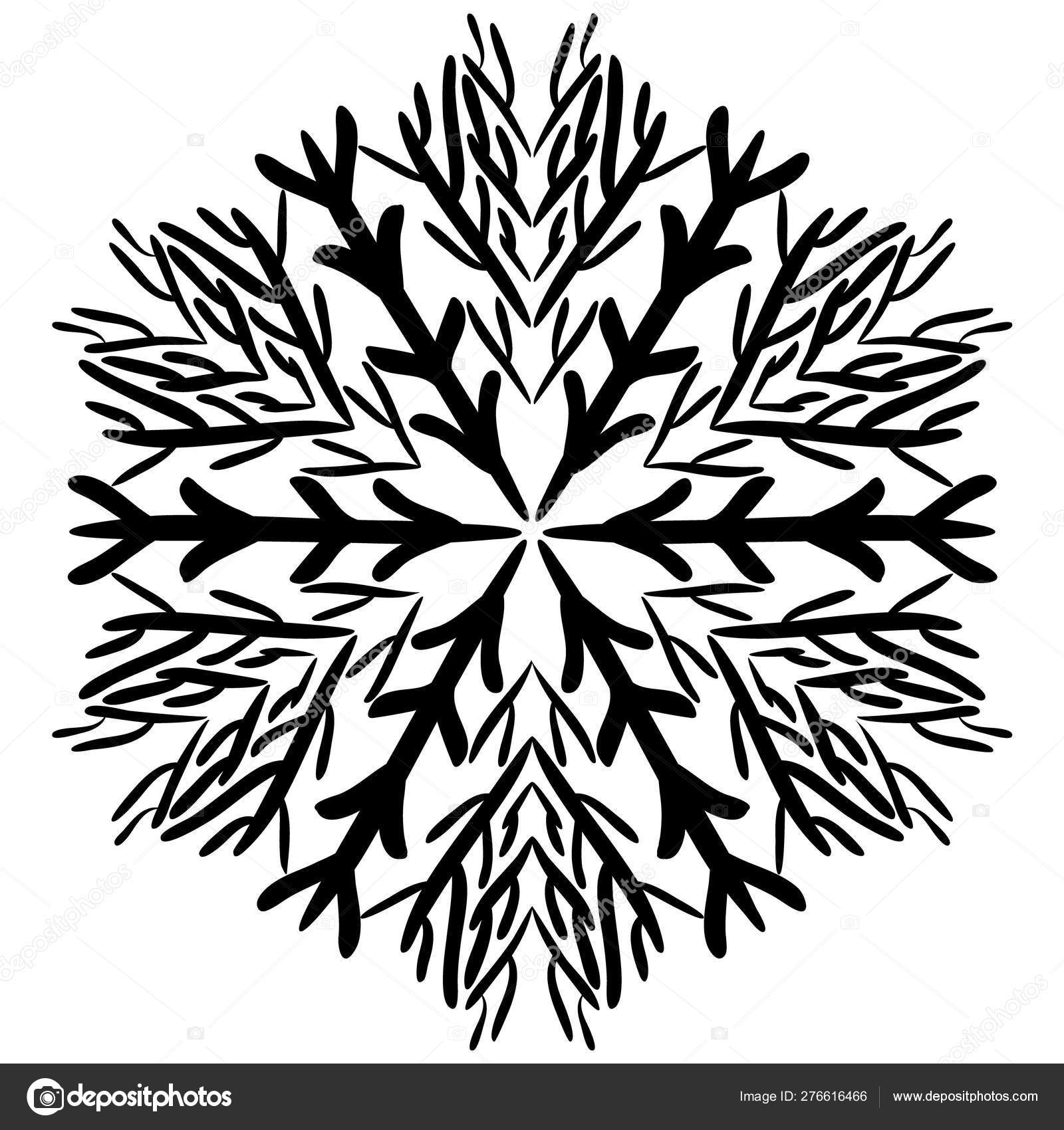 Snowflake Black And White Pattern
