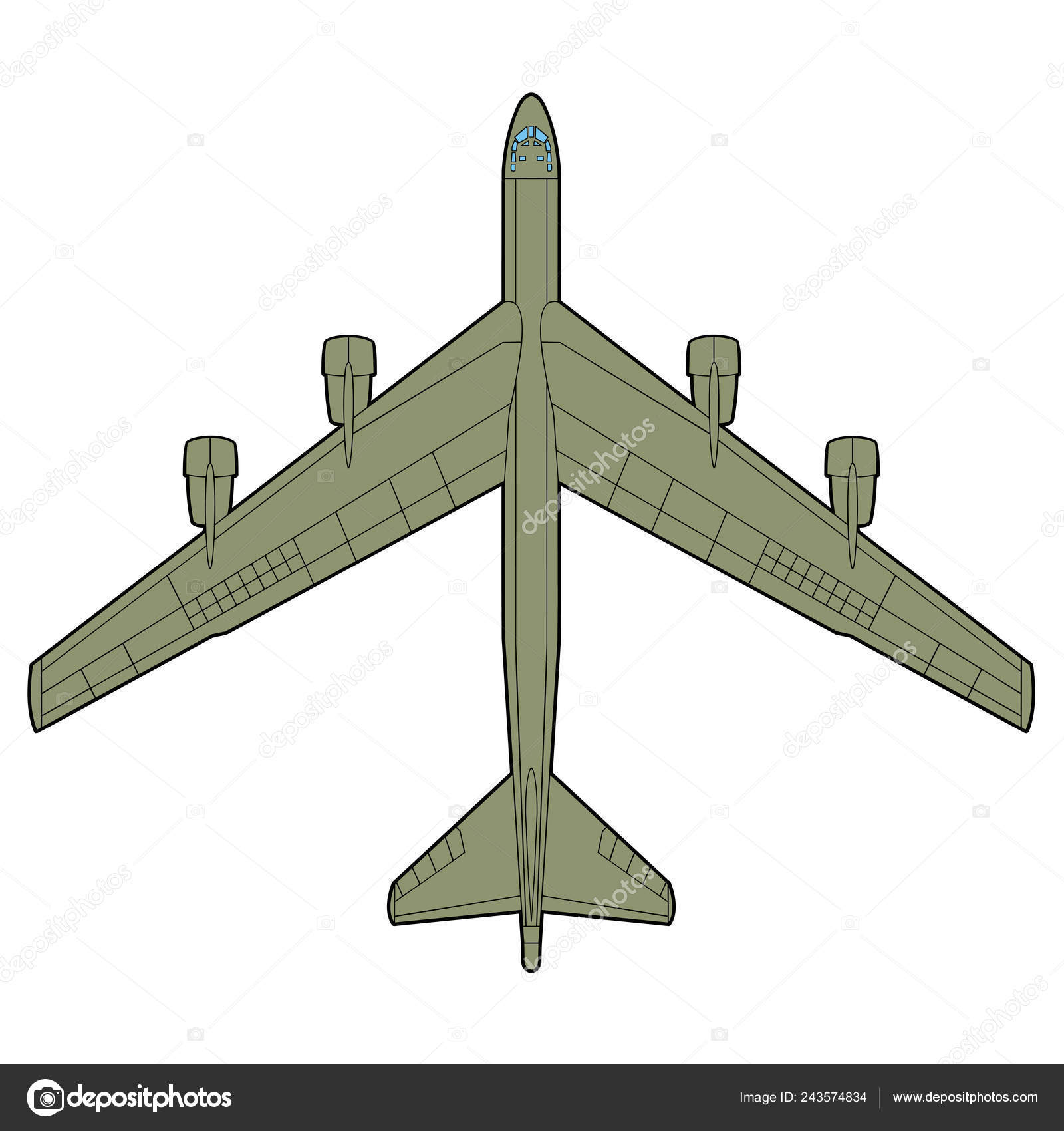 Bomb Plane Top View Illustration Stock Photo by ©gmagakis 243574834