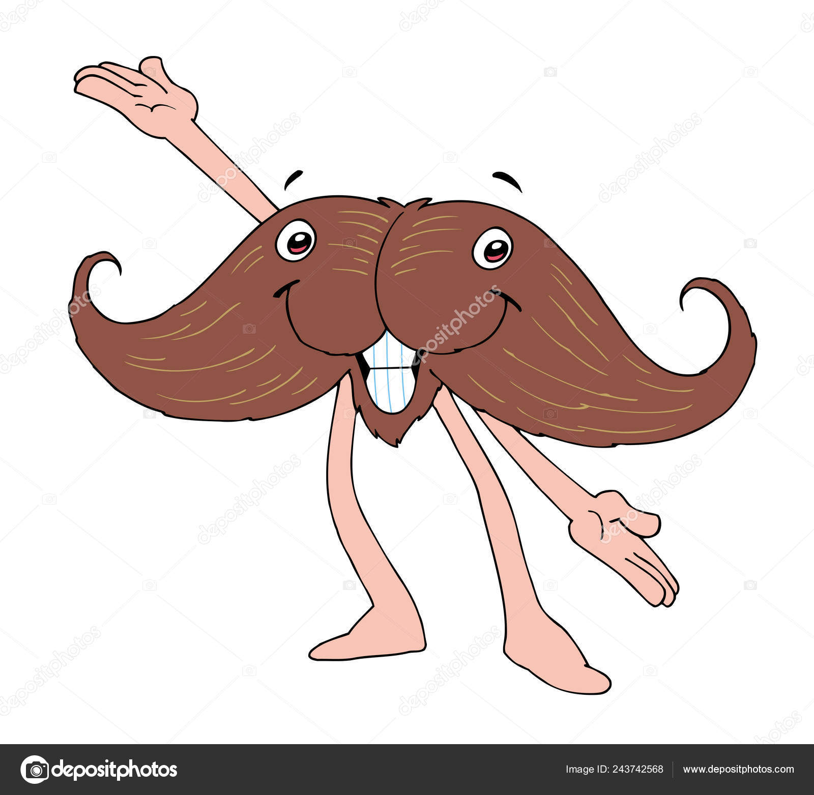 Cartoon Style Mustache Illustration Stock Photo by ©gmagakis 243742568