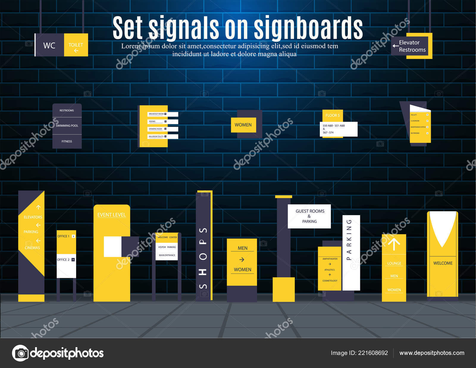 Signboards for business Stock Vector by ©irina11998877.gmail.com 221608692