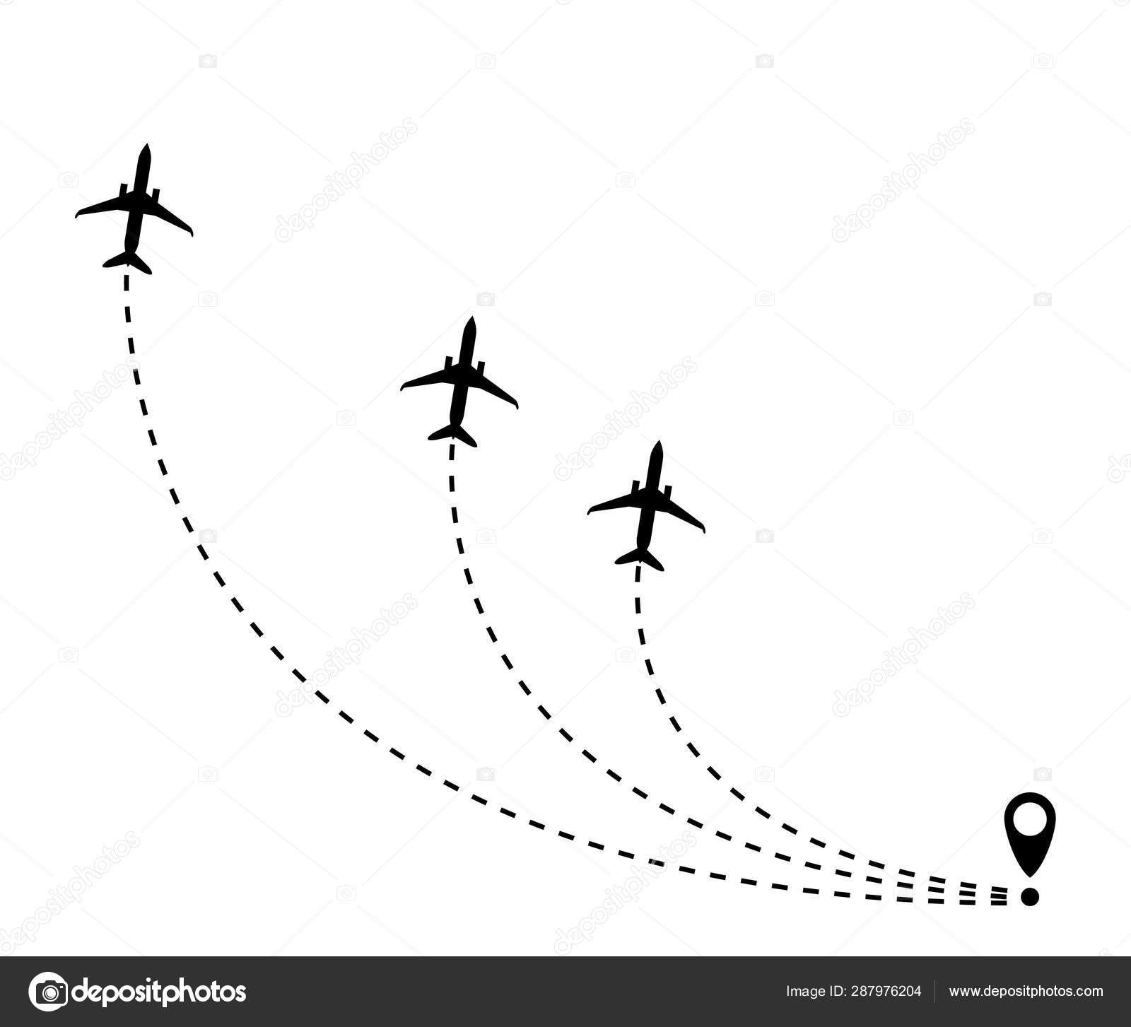 Airplane dotted line Stock Vector by ©irina11998877.gmail.com 287976204