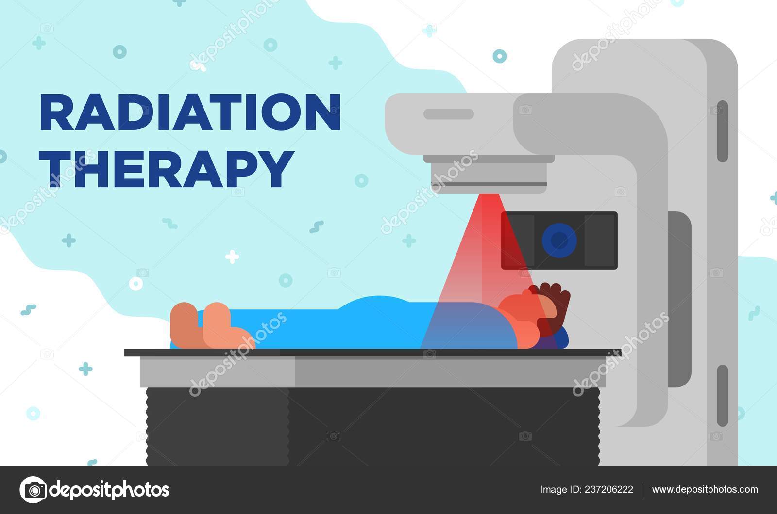 Colorful illustration of radiation therapy in a modetn Stock Vector by ...