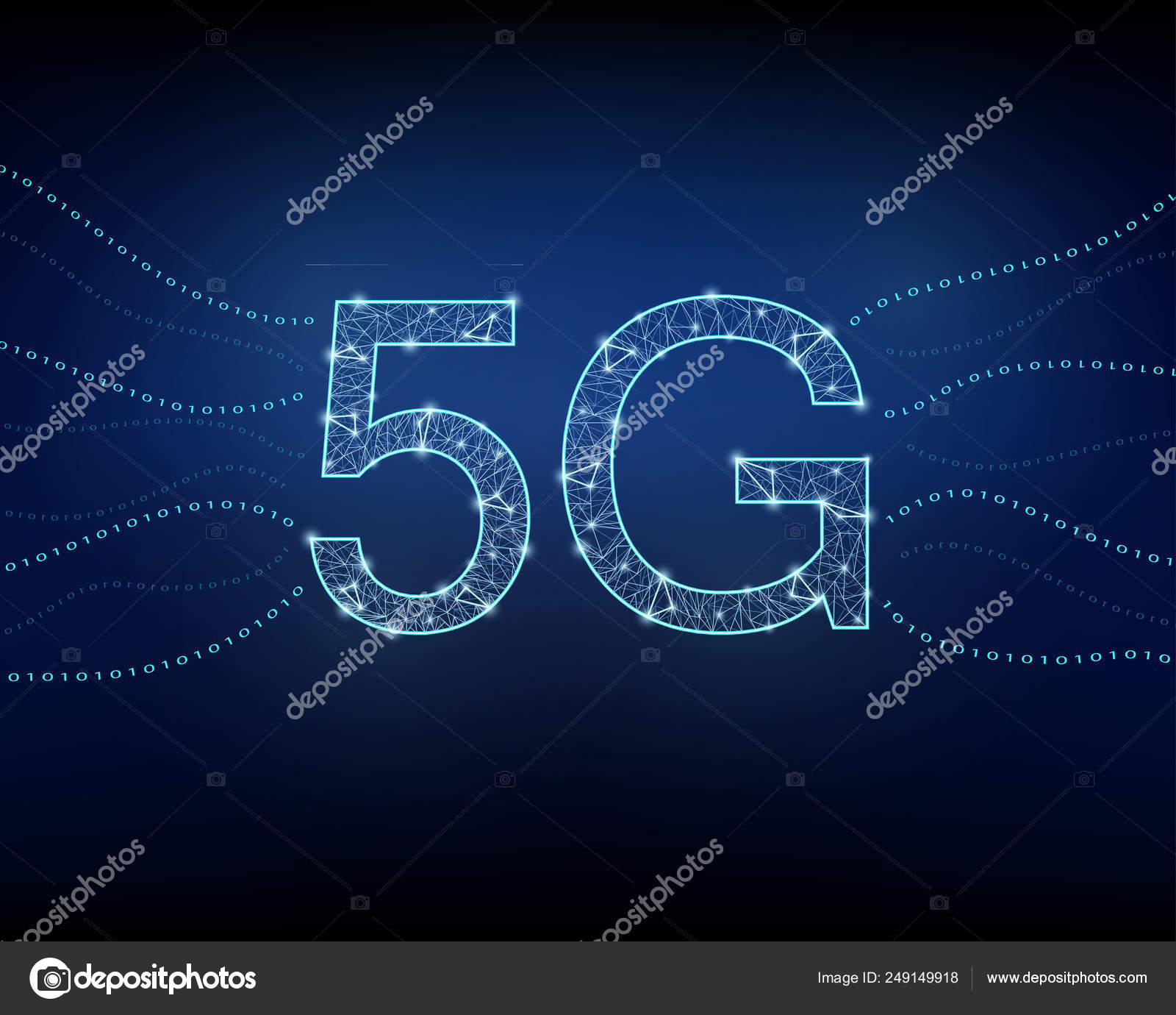 5G background with polygon mesh, binary codes. Stock Vector Image by ©DesignerTimi #249149918