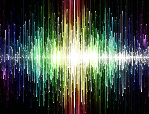 Rainbow colored sound waves - Stock Image - Everypixel