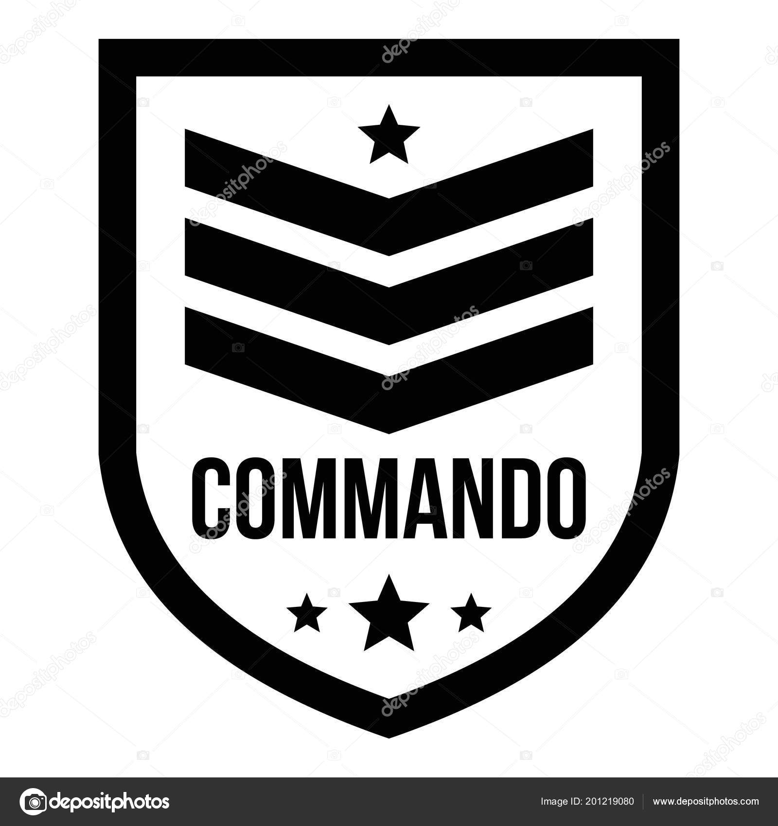Commando badge logo, simple style Stock Vector by ©anatolir 201219080
