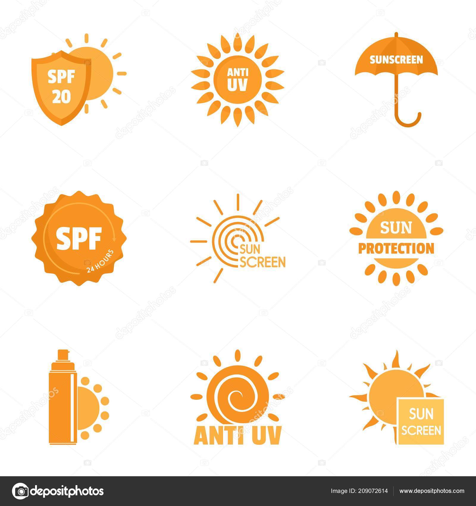 Dangerous sun icons set, simple style Stock Vector Image by ©anatolir ...