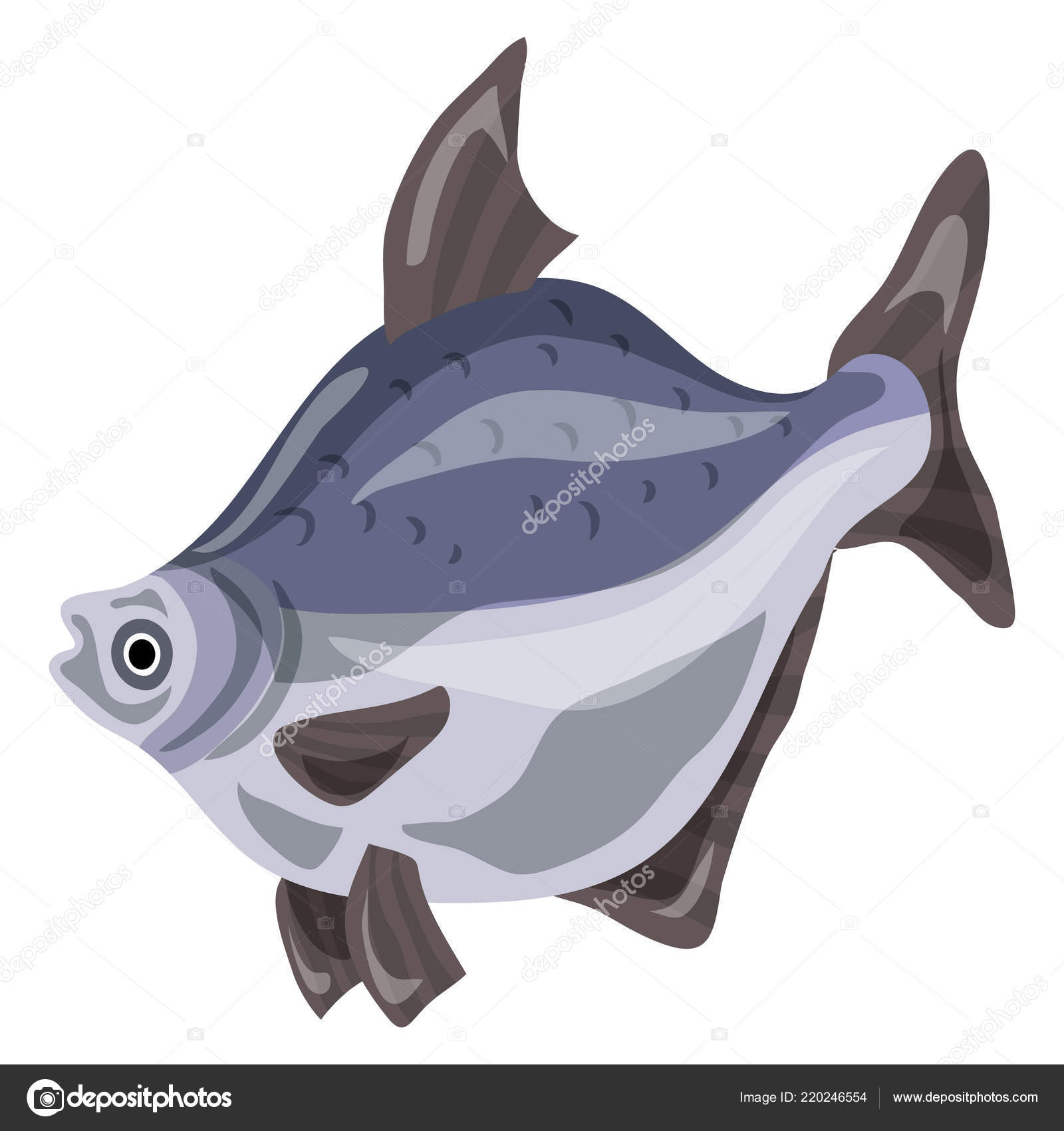 Bluegill fish icon, cartoon style Stock Vector Image by ©anatolir ...