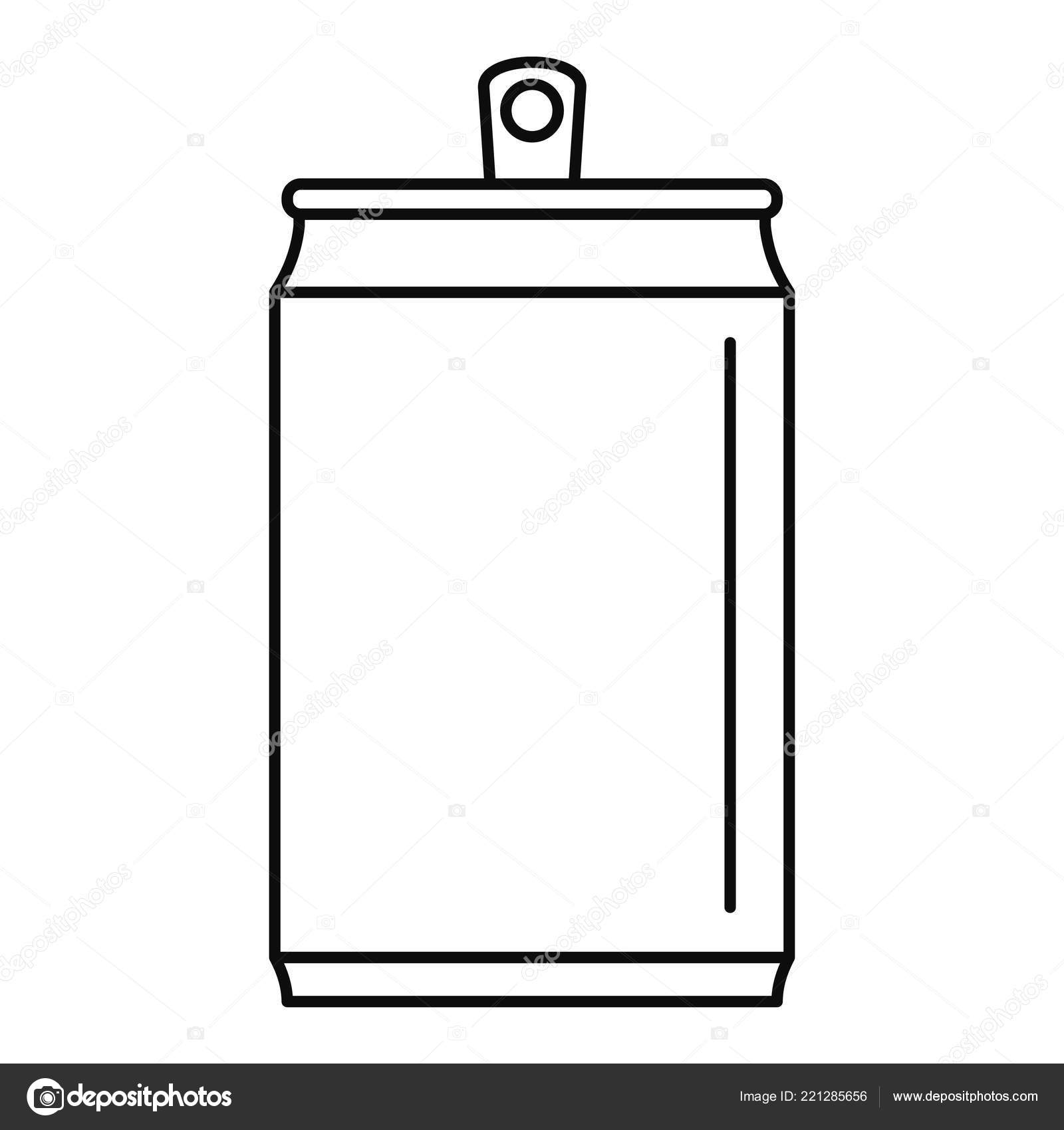 Beer tin can icon, outline style — Stock Vector © anatolir #221285656