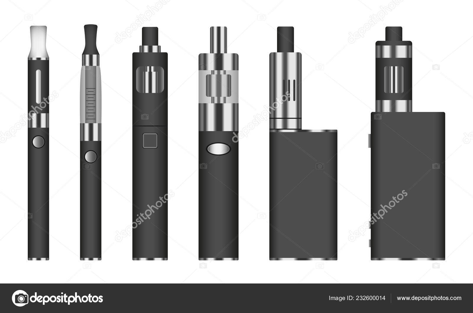 Electronic cigarette icon set, realistic style Stock Vector Image by ©anatolir #232600014
