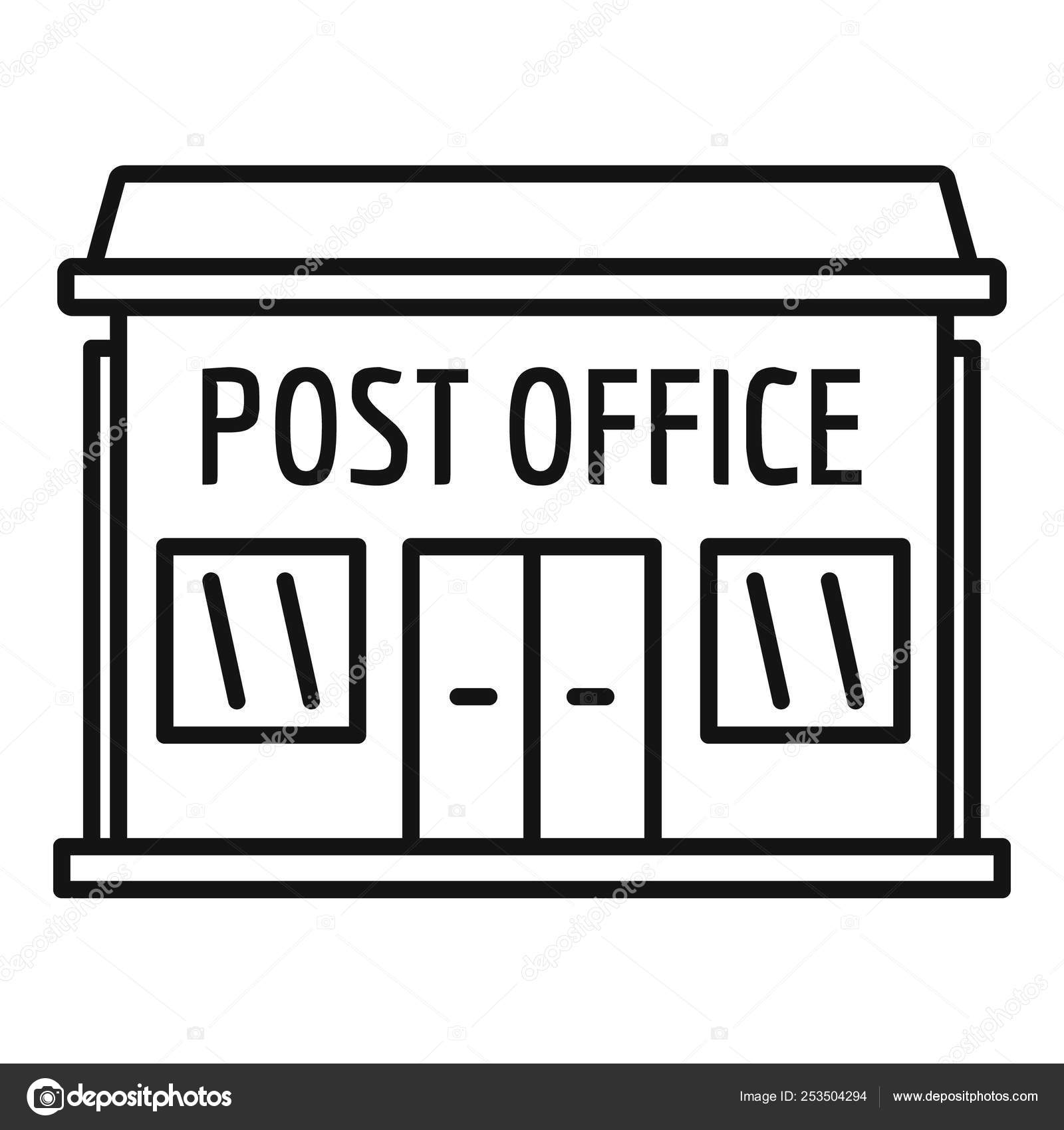 Post Office Black And White Clipart