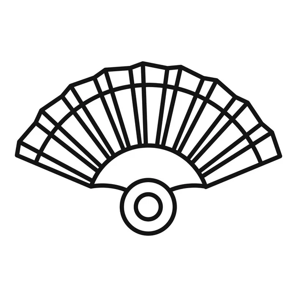 Tradition hand fan icon, outline style — Stock Vector © anatolir #255766834