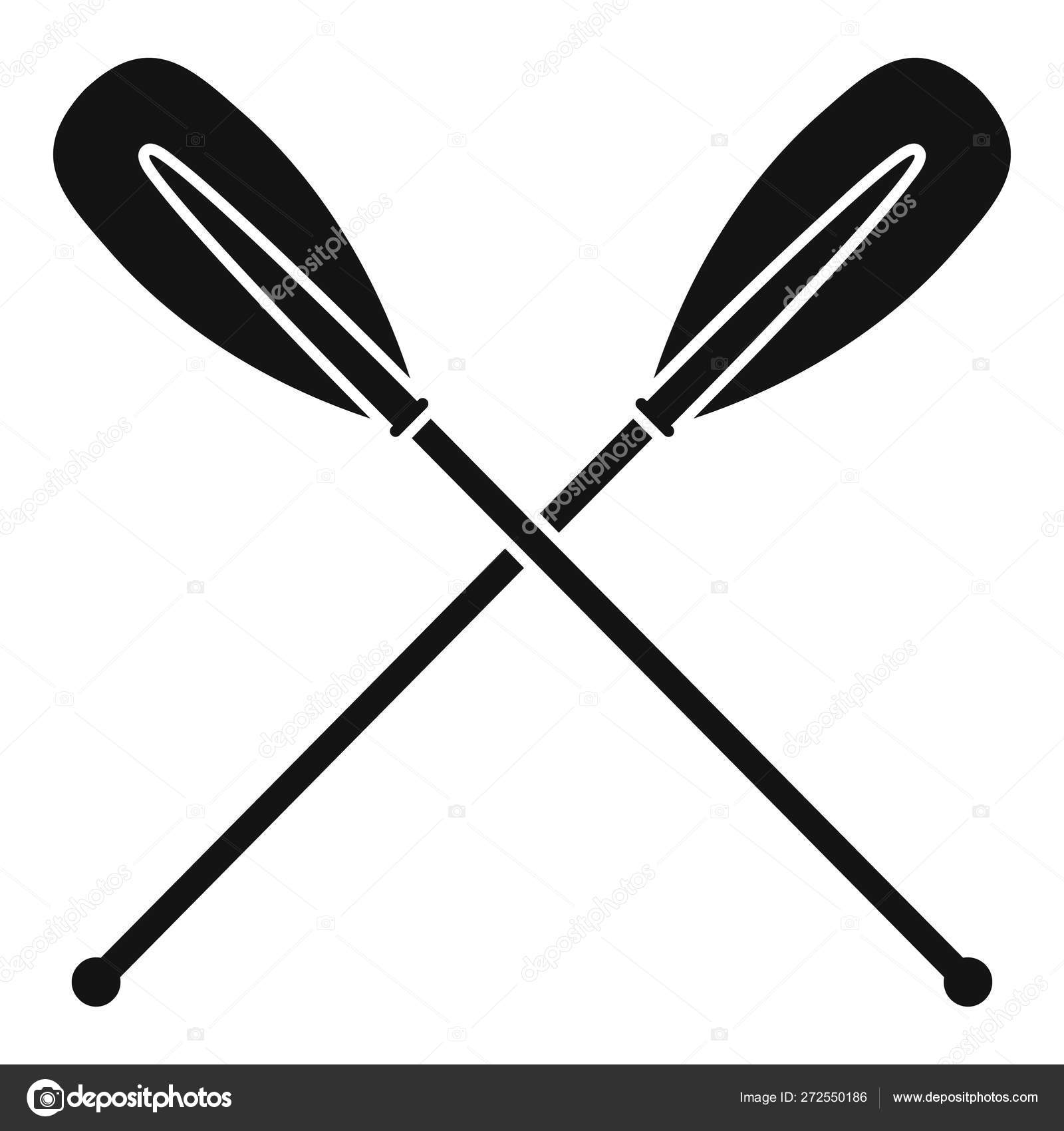 Metal crossed oars icon, simple style Stock Vector Image by ©anatolir ...