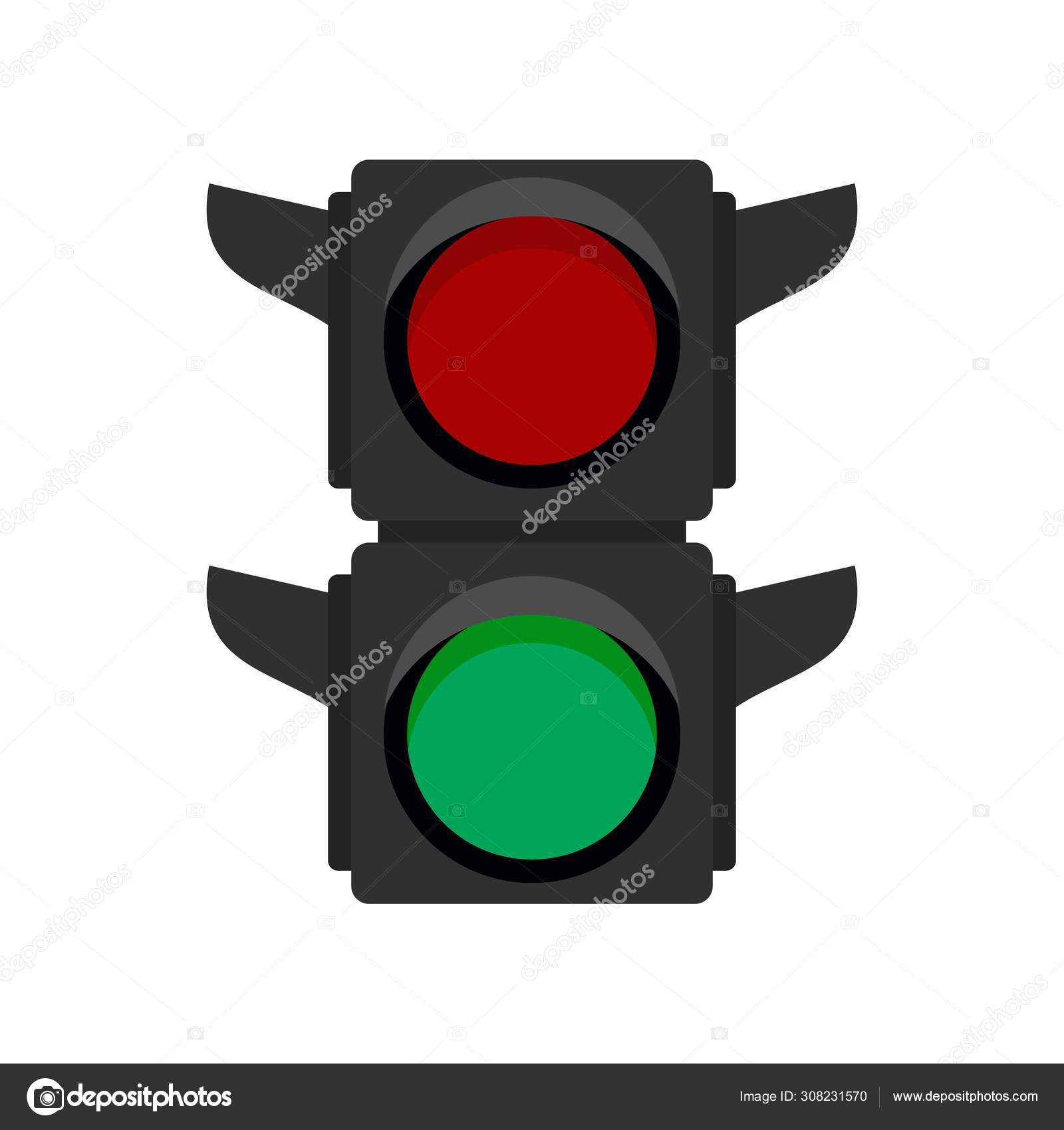 Traffic Light Vector Flat
