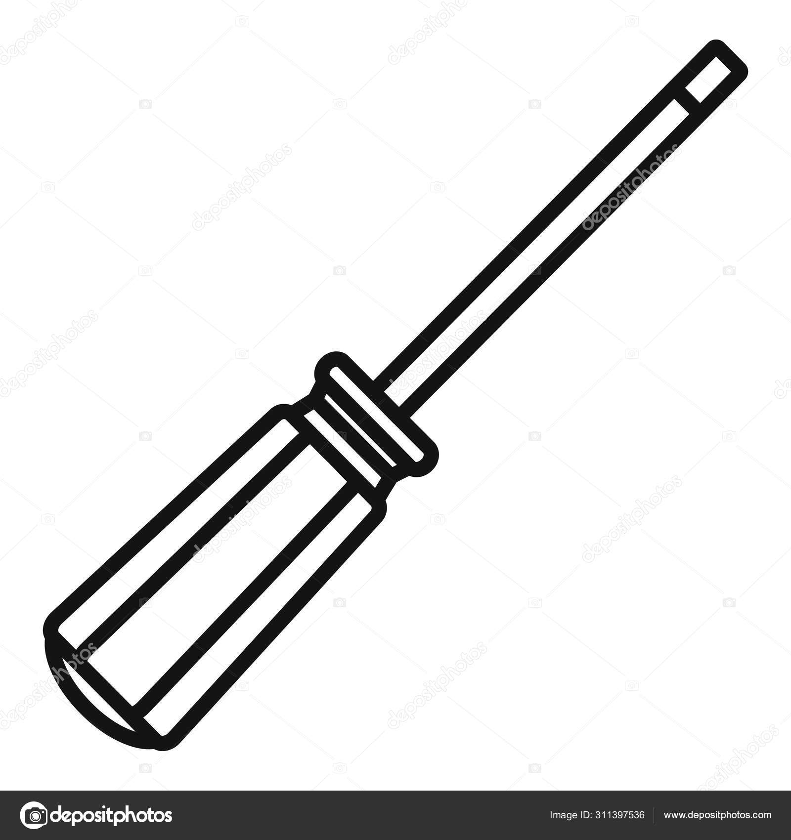 Screwdriver icon, outline style Stock Vector by ©anatolir 311397536