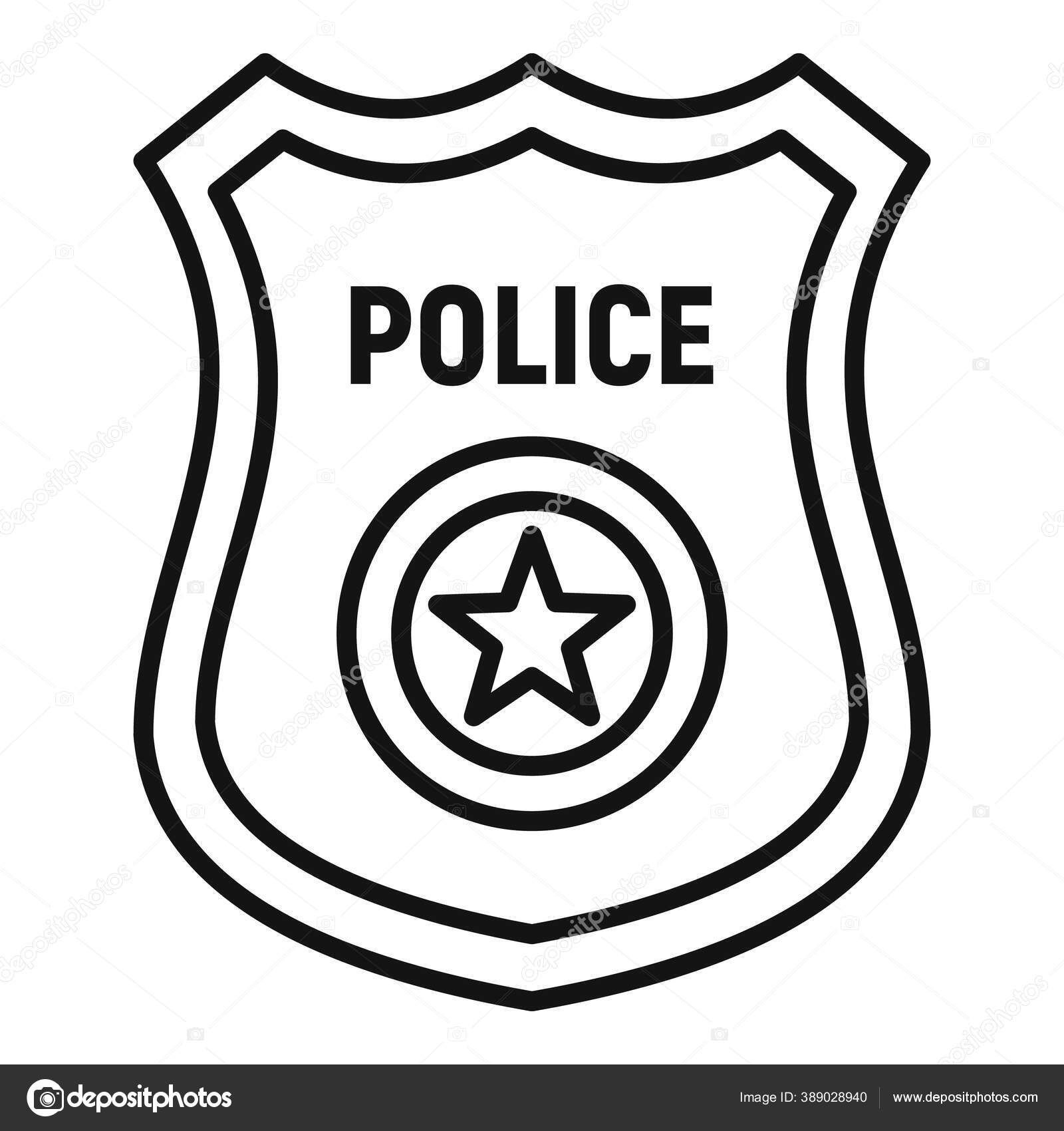 Police Shield Outline