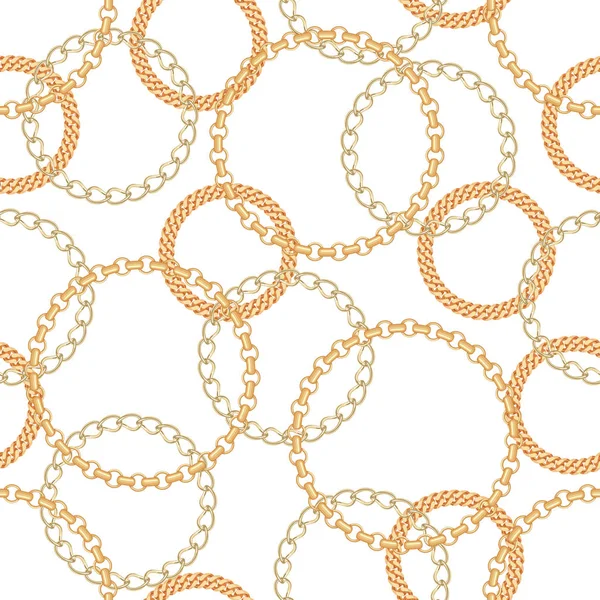 Cute gold chain texture seamless. Flat and solid color vector ...