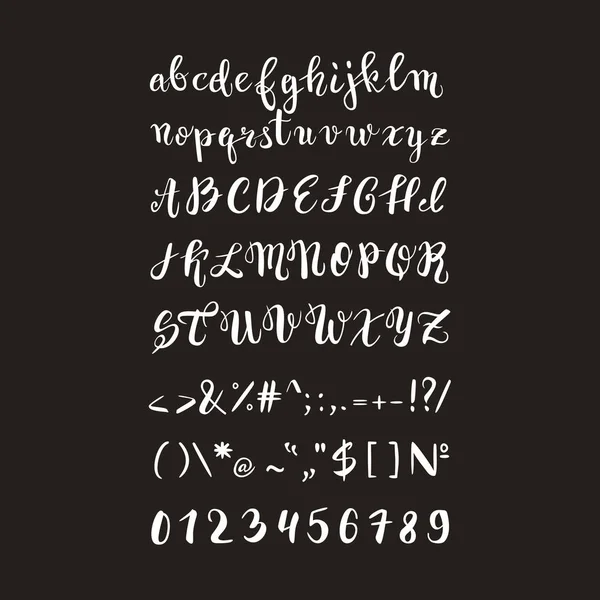 Handwritten Brush Letters. ABC. Modern Calligraphy. Hand Lettering ...
