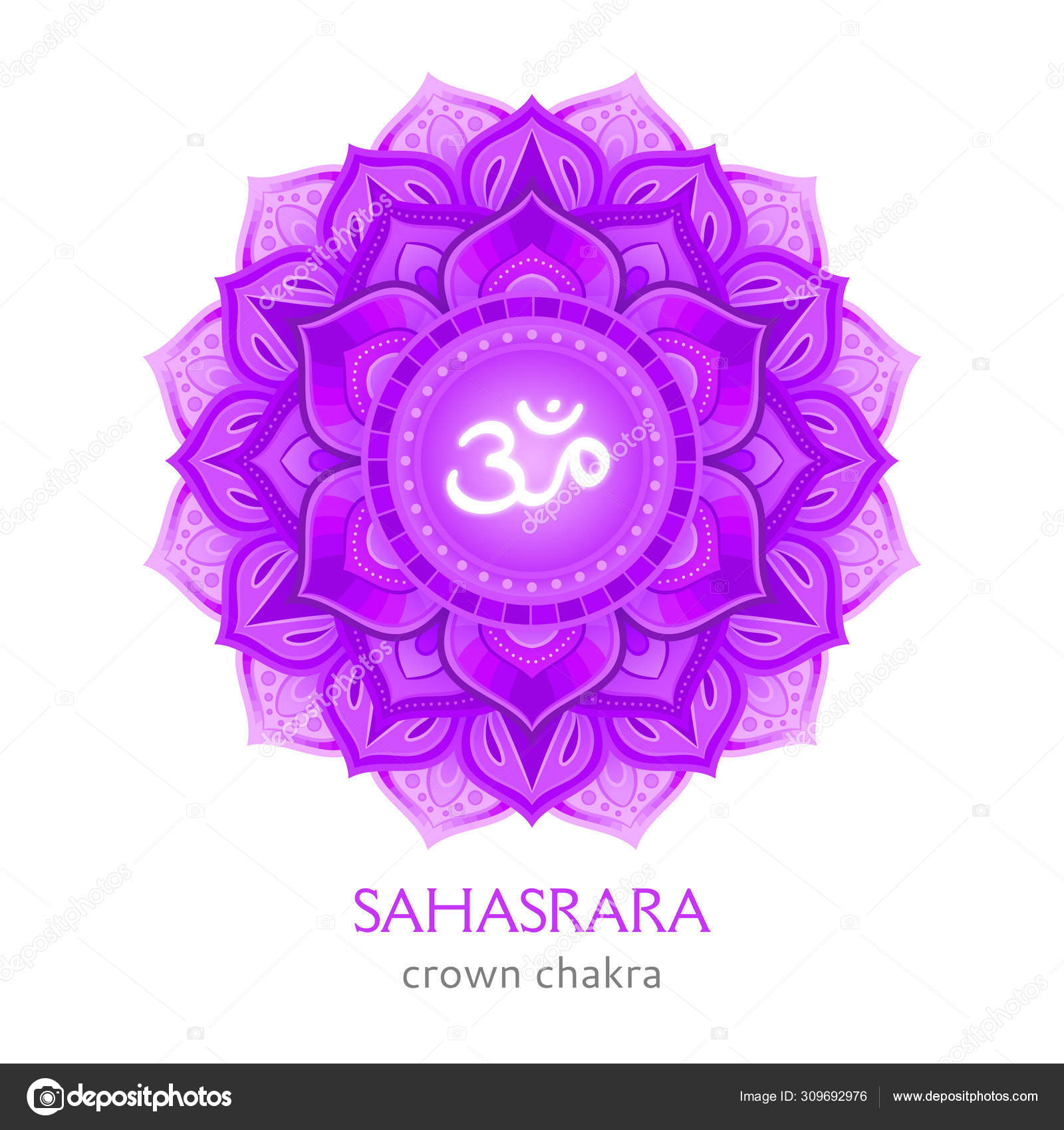 Crown Chakra Symbol Vector
