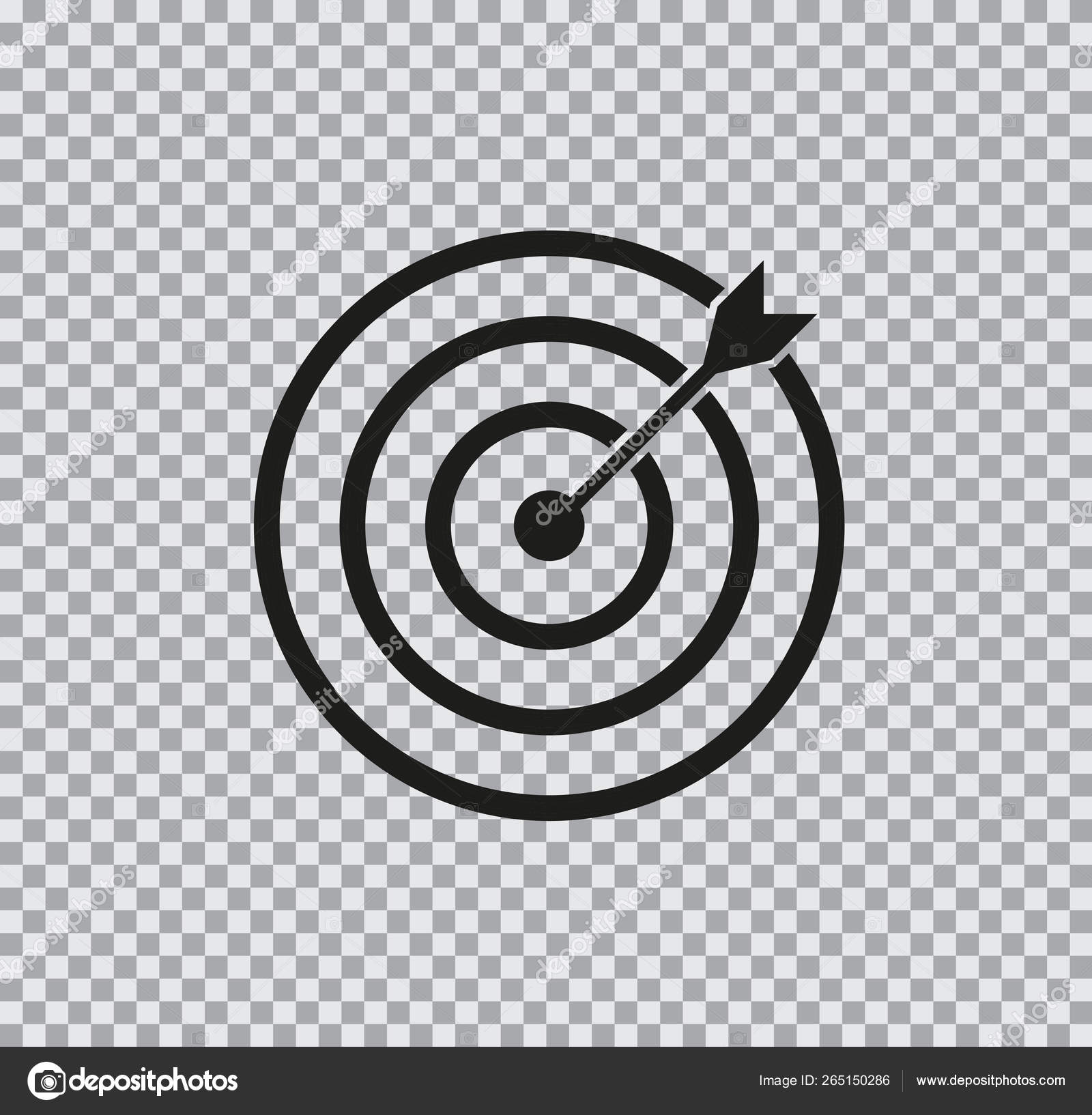 Vector icon target icon on transparent background Stock Vector by ...