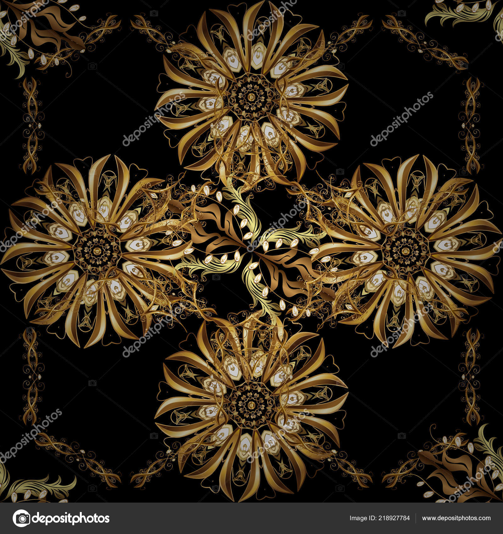 Seamless Medieval Floral Royal Pattern Good Greeting Card Birthday ...