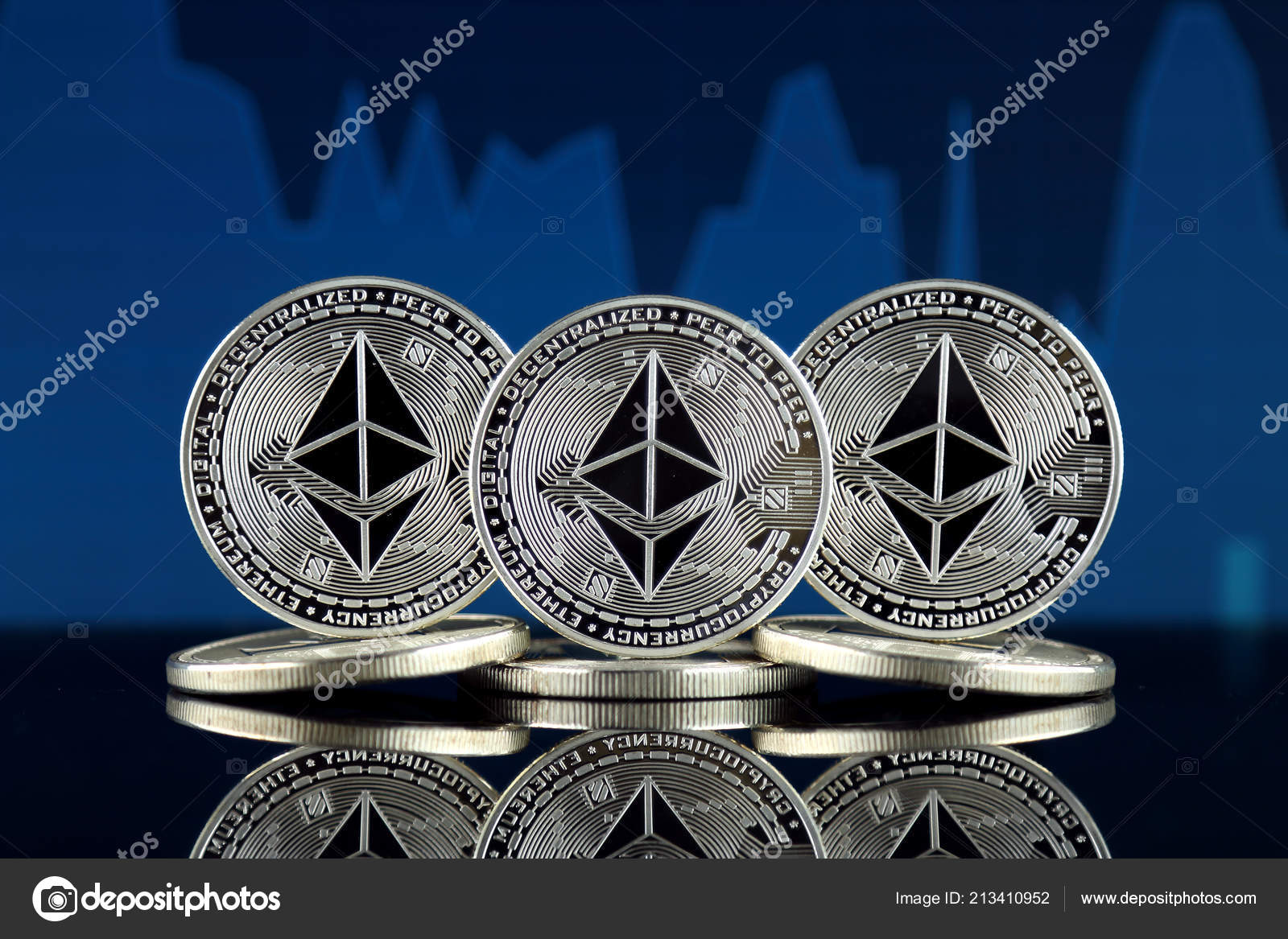 Physical Version Ethereum Eth Conceptual Image Investors Cryptocurrency ...