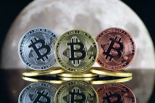 Bitcoin to the moon Stock Photos, Royalty Free Bitcoin to the moon ...