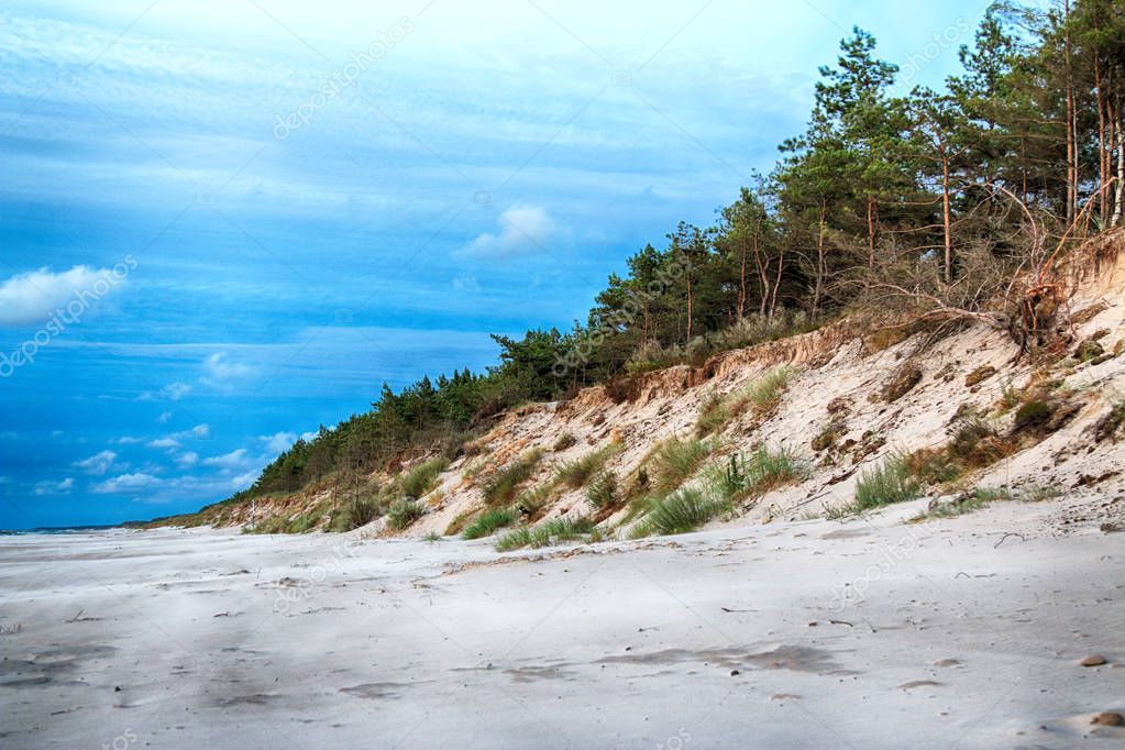 Parque Nacional Slowinski en la costa del Mar Báltico, cerca de Leba ...