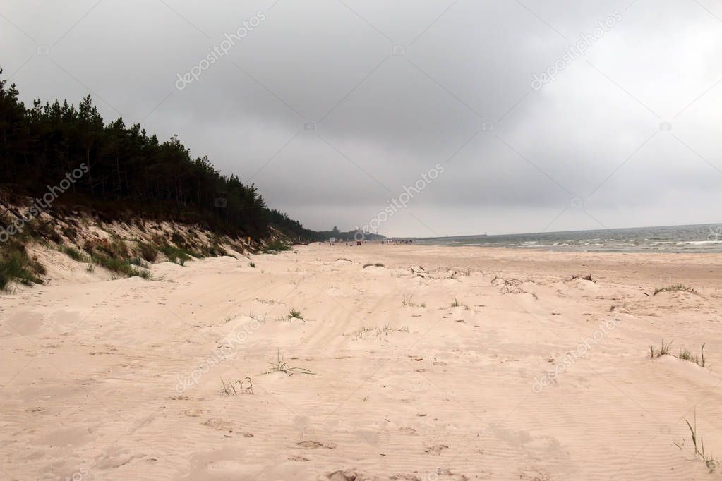 Parque Nacional Slowinski en la costa del Mar Báltico, cerca de Leba ...