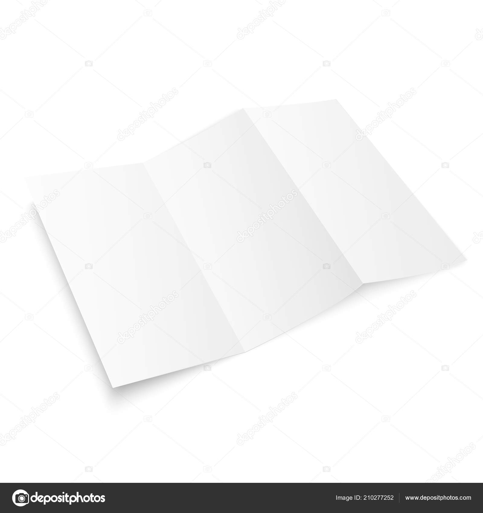 Tríptico folleto maqueta. Folleto en blanco papel plantilla blanco ...