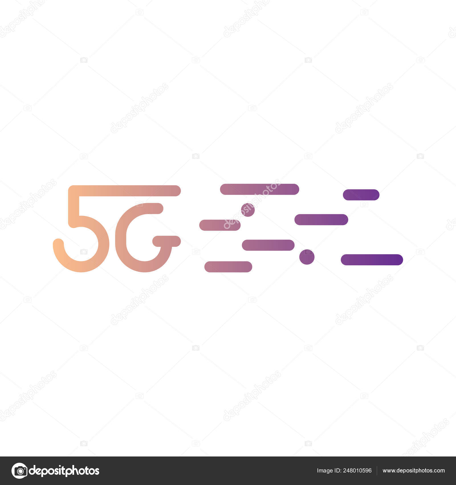 5g logo design, gradient, on white background. motion elements Stock ...