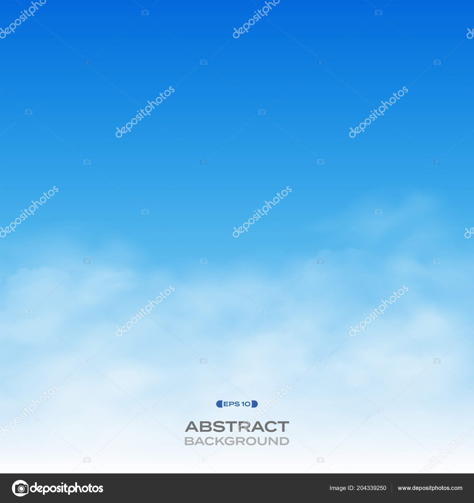 Abstract Realistic Clouds Blue Sky Background Illustration Vector Eps10 ...