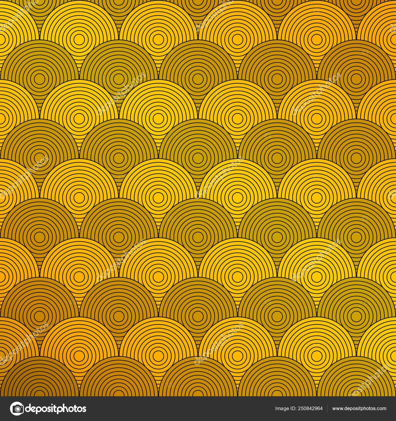 Art deco of circle pattern background. Presenting in golden styl Stock ...