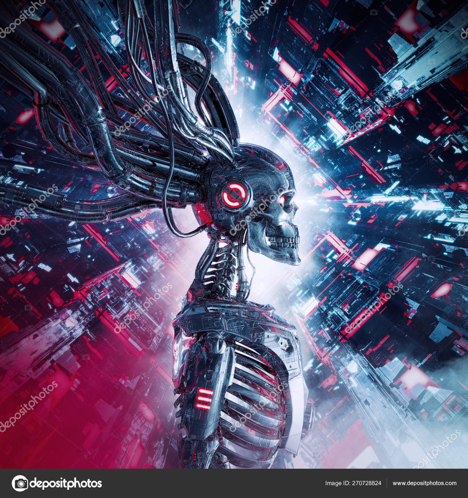 Machine Intelligence Reaper Illustration Metallic Science Fiction ...