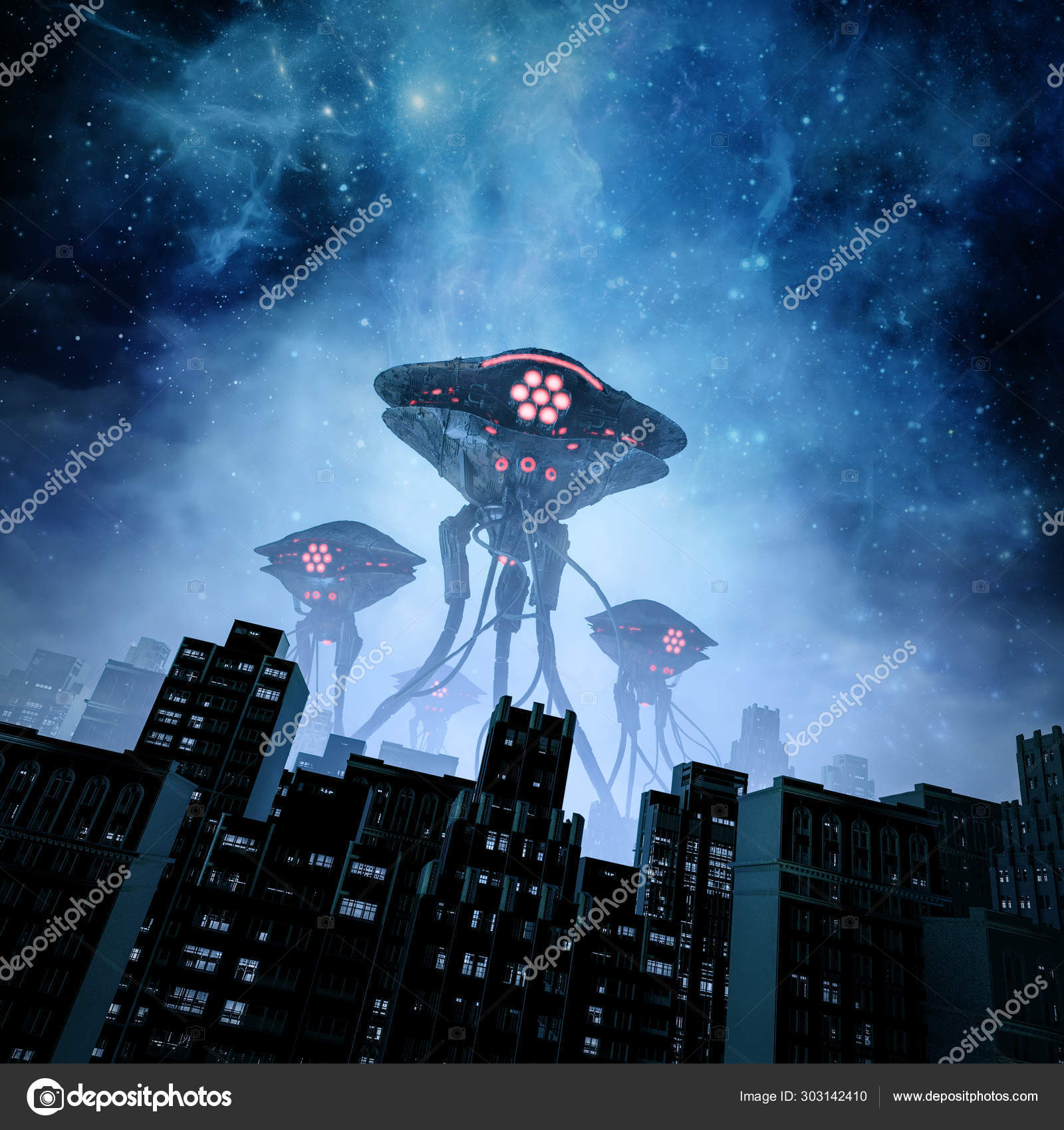 Retro Alien Spaceship