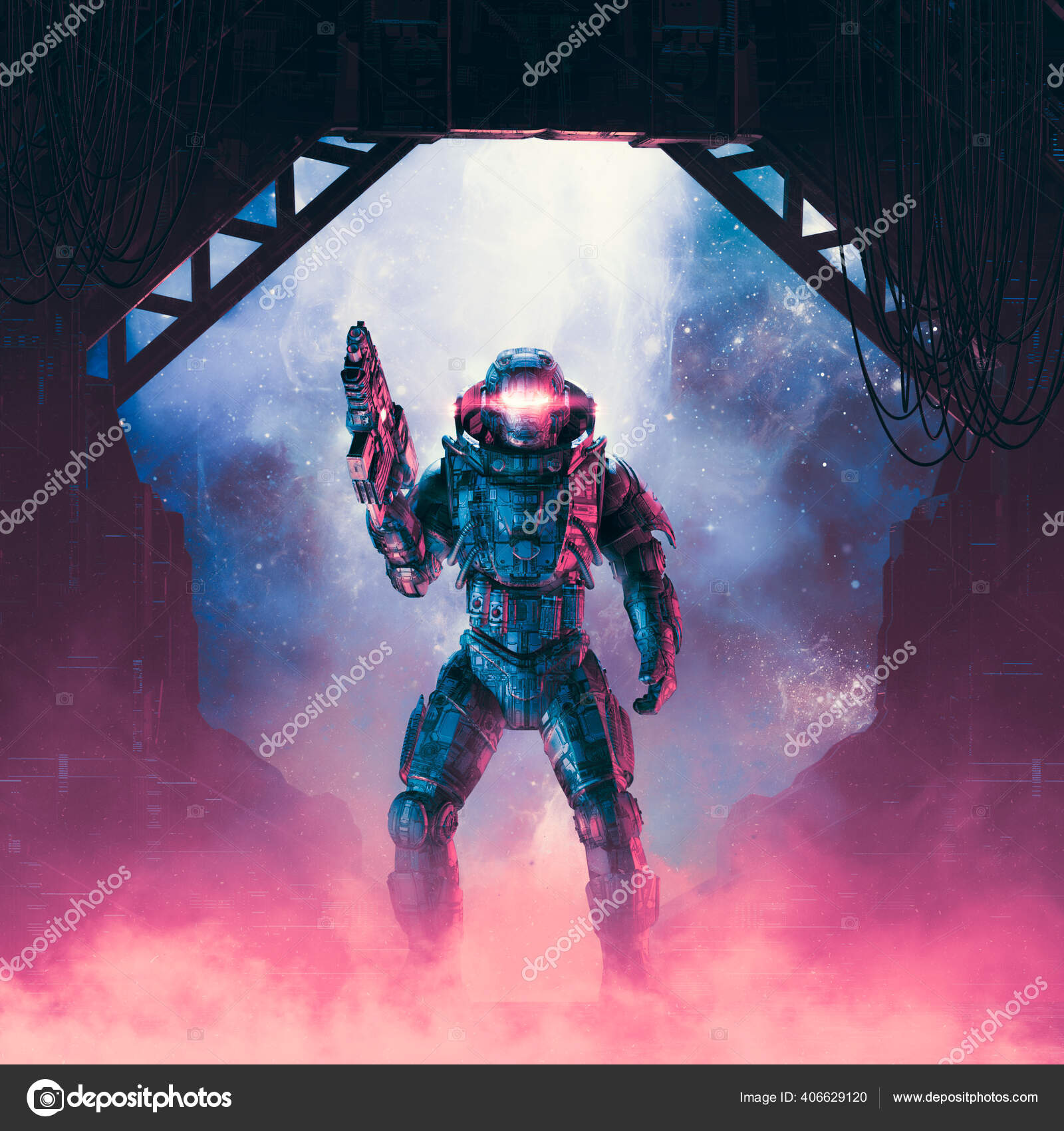 Sci Fi Galactic Warrior