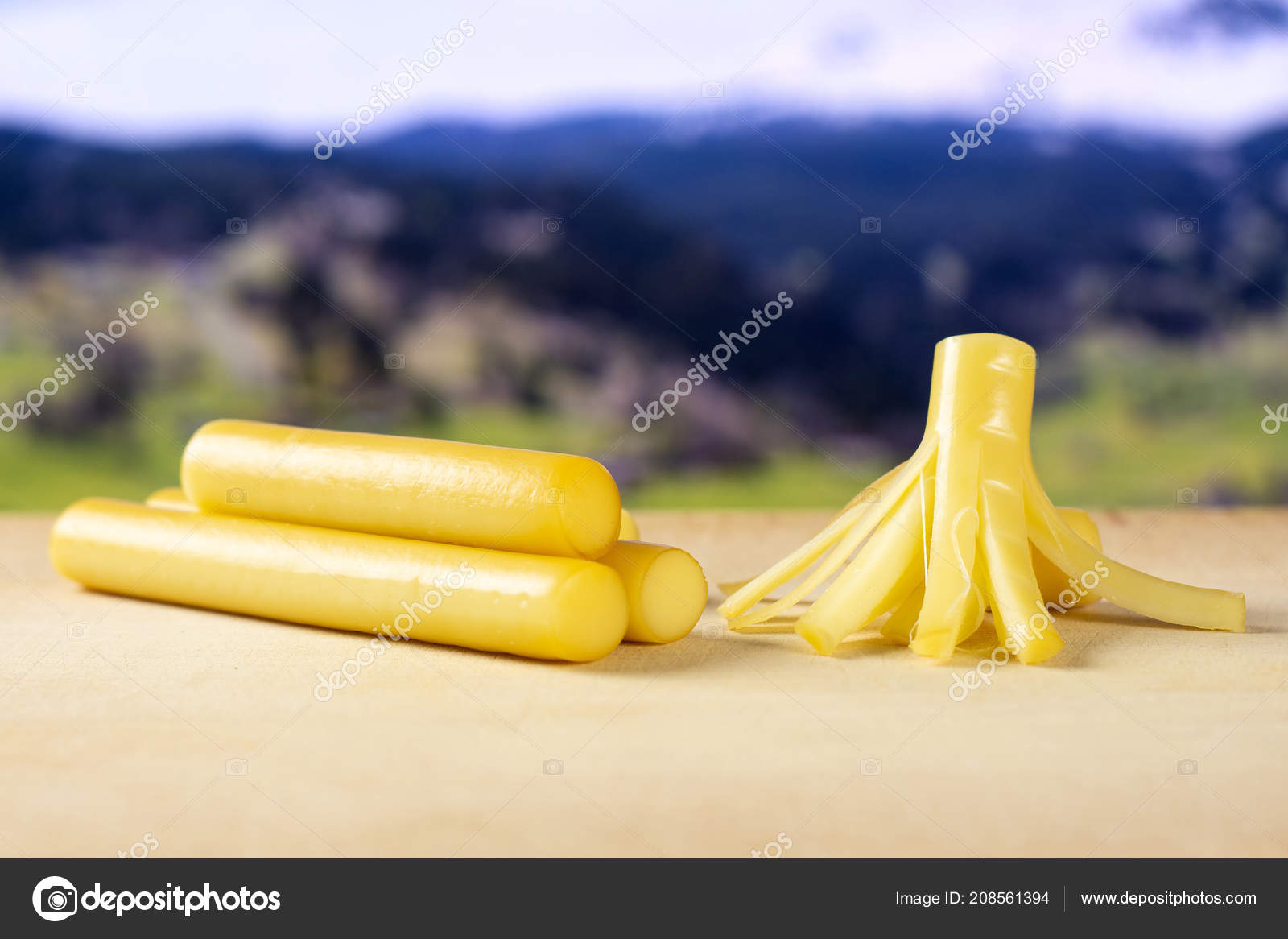 Group Three Whole One Piece Smoked Slovak String Cheese Stick Stock ...