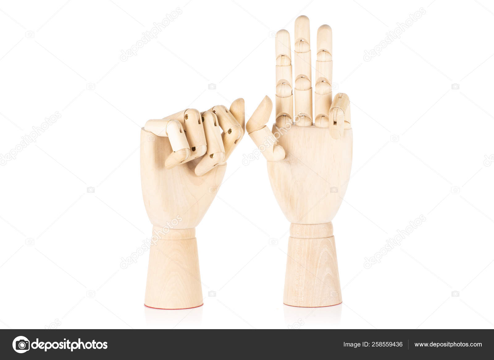 Deaf sign language isolated on white Stock Photo by ©PIXbank 258559436