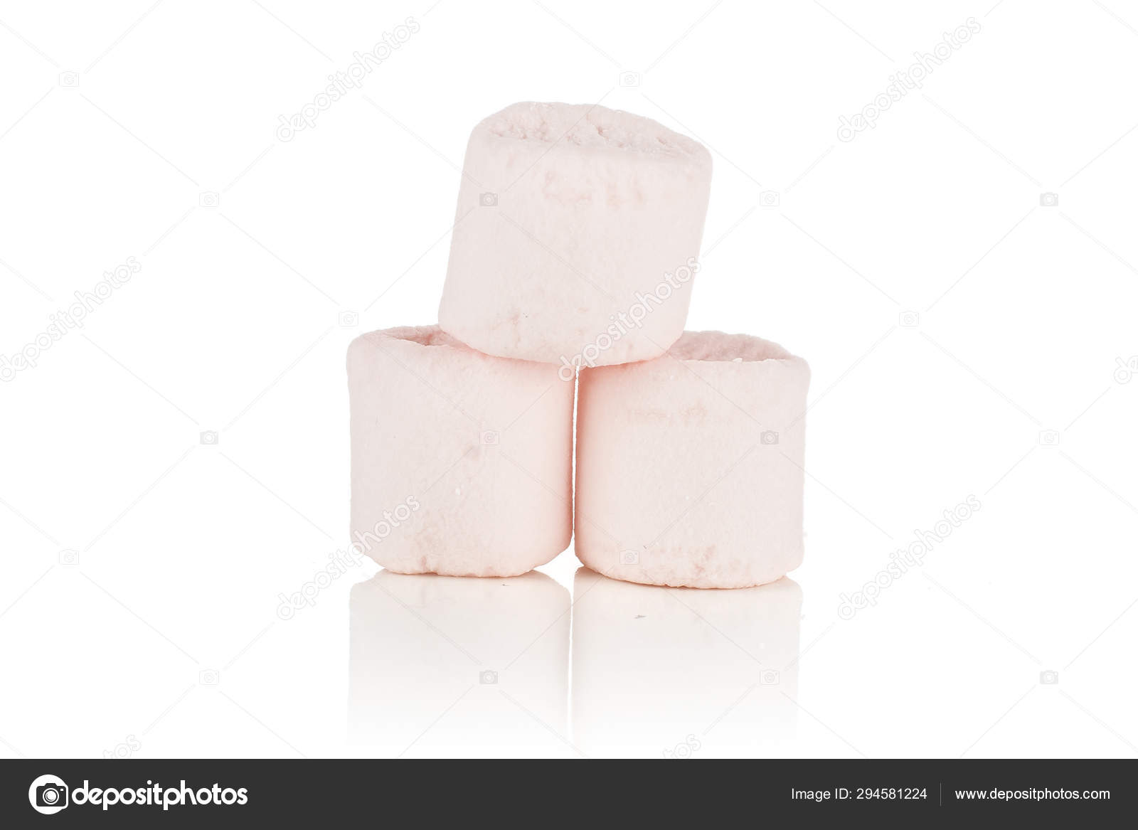 Sweet fluffy marshmallow isolated on white Stock Photo by ©PIXbank ...