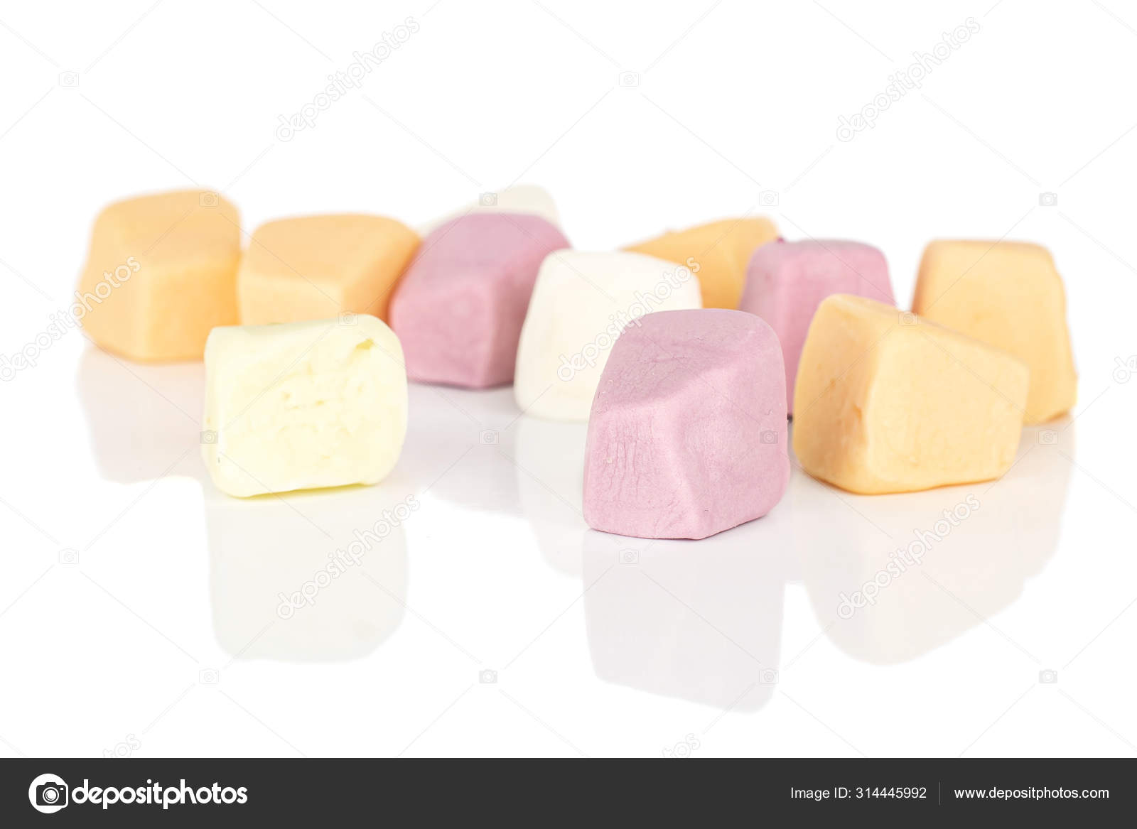 Soft pastel candy isolated on white Stock Photo by ©PIXbank 314445992