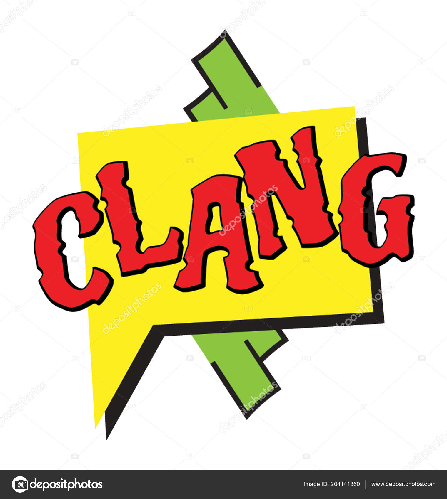 Clang Sound Produced Striking Sound Metal Stock Vector Image by ...