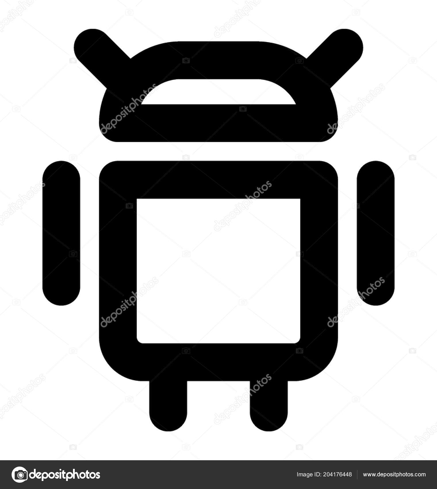 Android Logo Icon Shaped Lines Graphics Stock Vector Image by ...