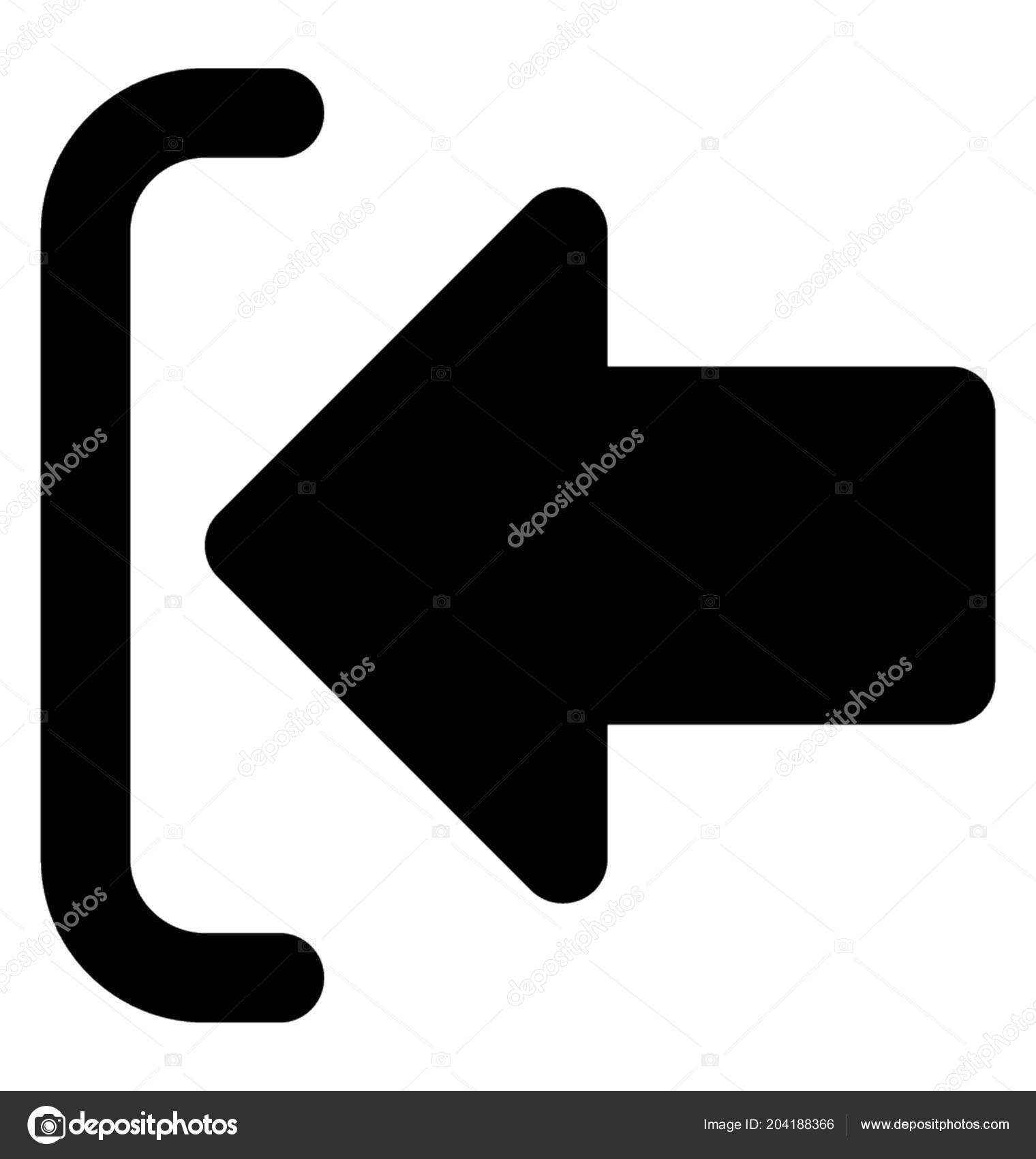 Arrow Indicating Logout Sign Stock Vector Image by ©prosymbols #204188366
