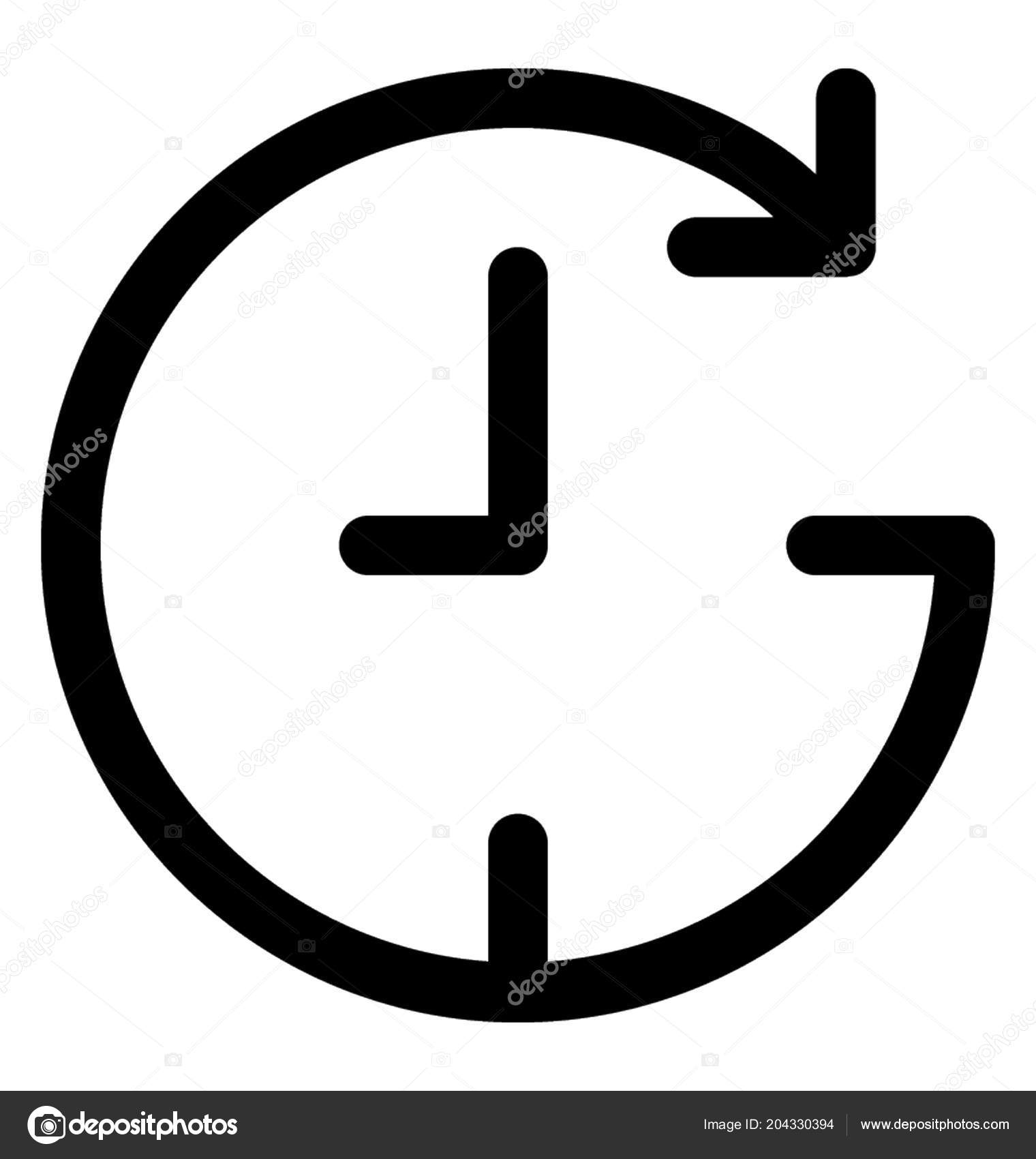 Reloj Con Una Flecha Contraria Que Muestra Concepto Sentido Horario ...