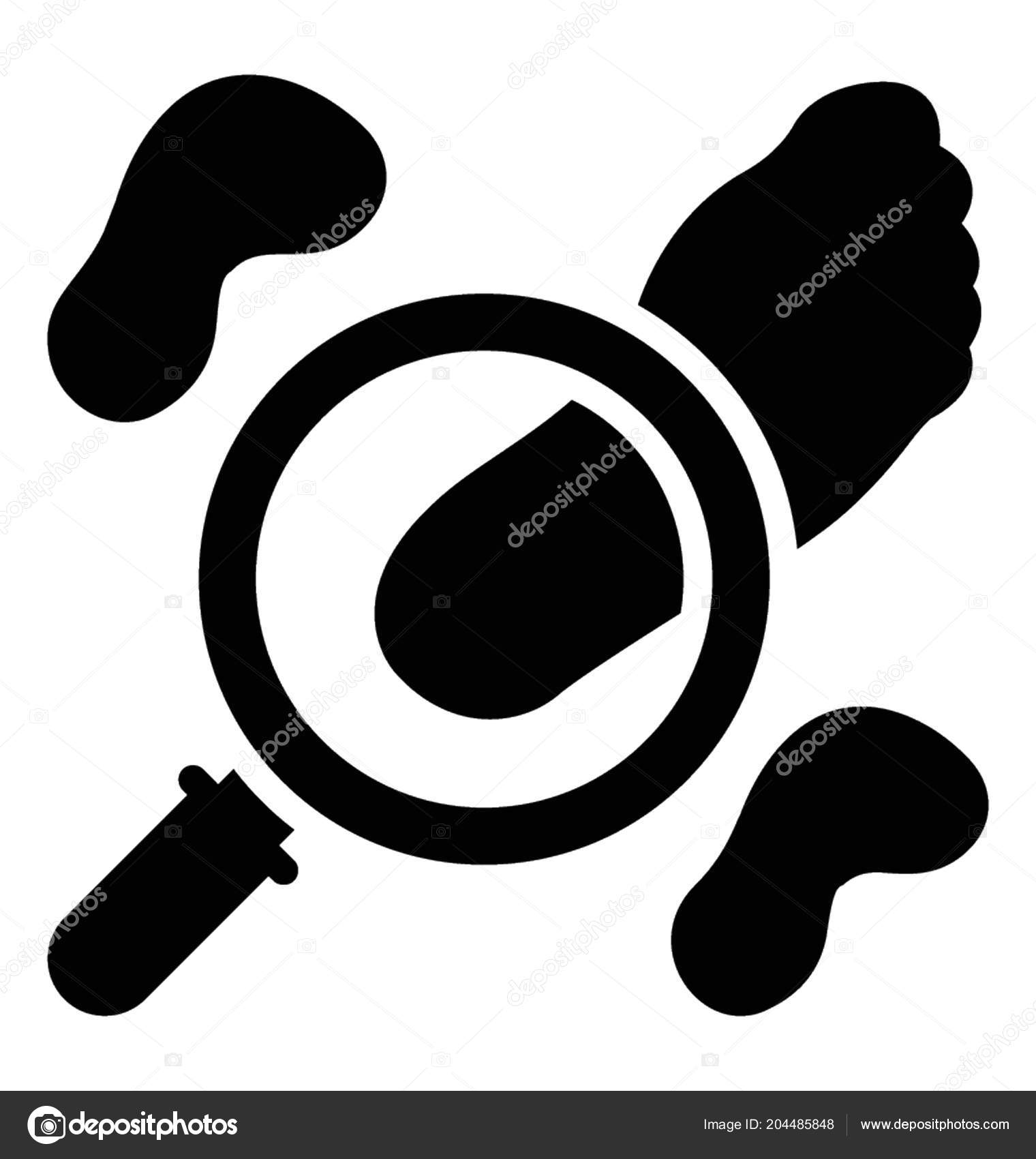 Hand Lense Capturing Zooming Tracing Footprints Symbolising Process ...