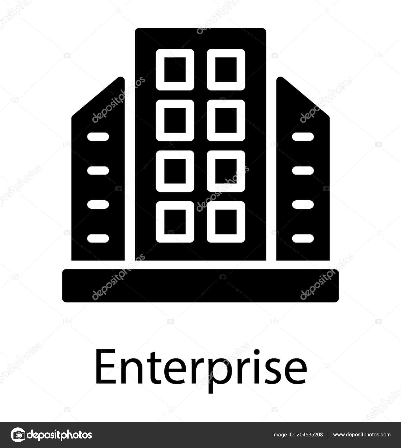Tower Building Office Used Enterprise Icon Stock Vector By ©prosymbols
