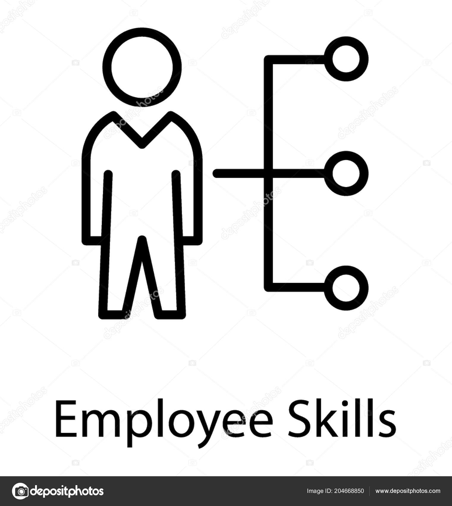 Employee Bulleted Parameter Showing Icon Employee Skills Stock Vector ...