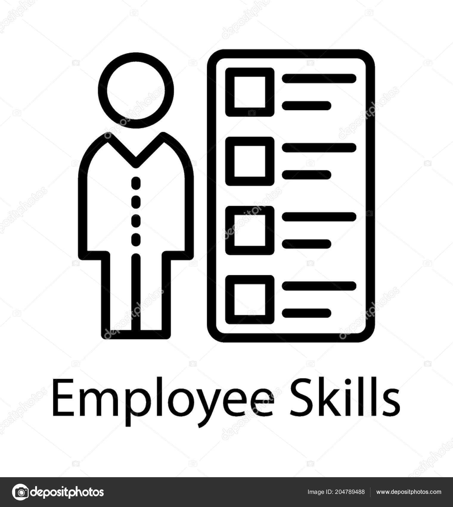 Employee Standing Skill Chart Having Unchecked Boxes Employee Skills ...