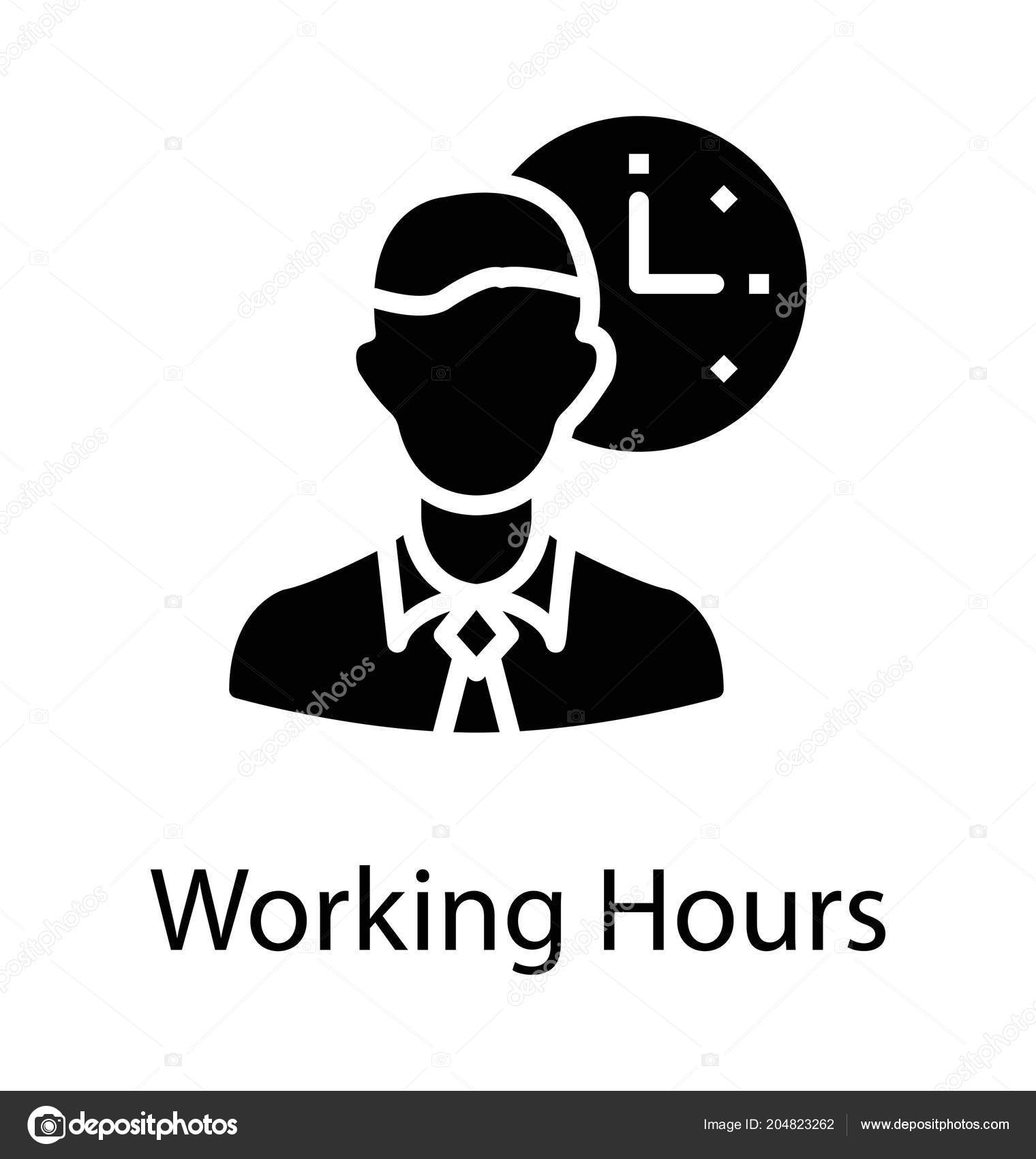 Employee Business Attire Front Time Machine Depicting Working Hours ...