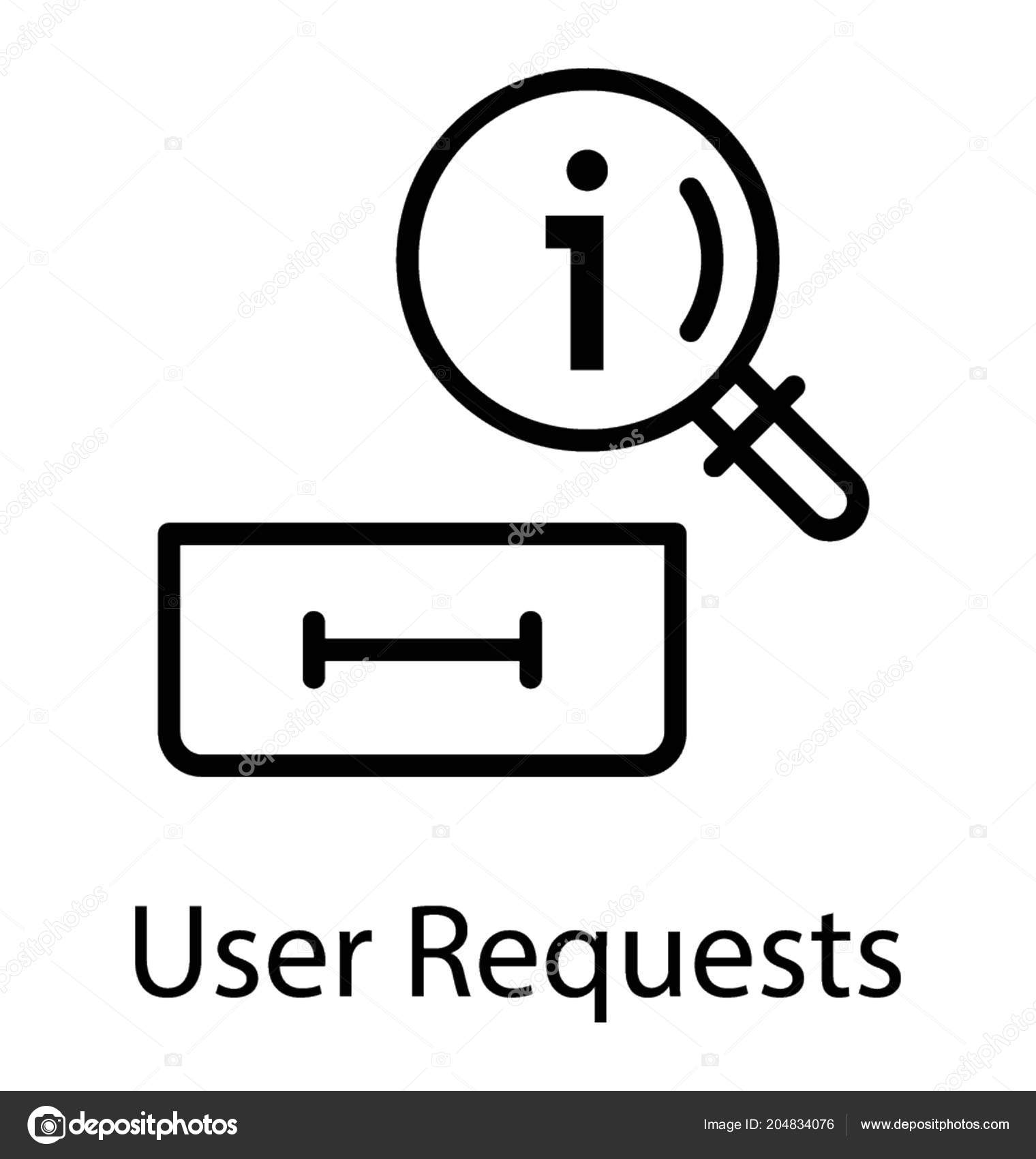 Magnifier Info Symbol Showing Information Search Process Stock Vector ...