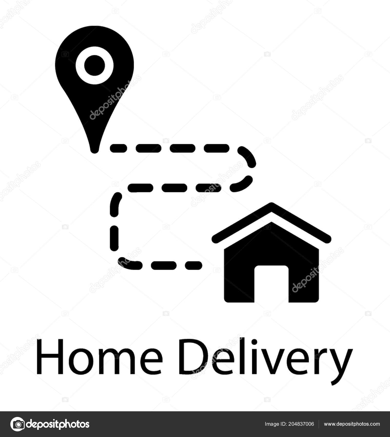 Location Pointer Making Pathway Home Rendering Home Location Icon Stock ...